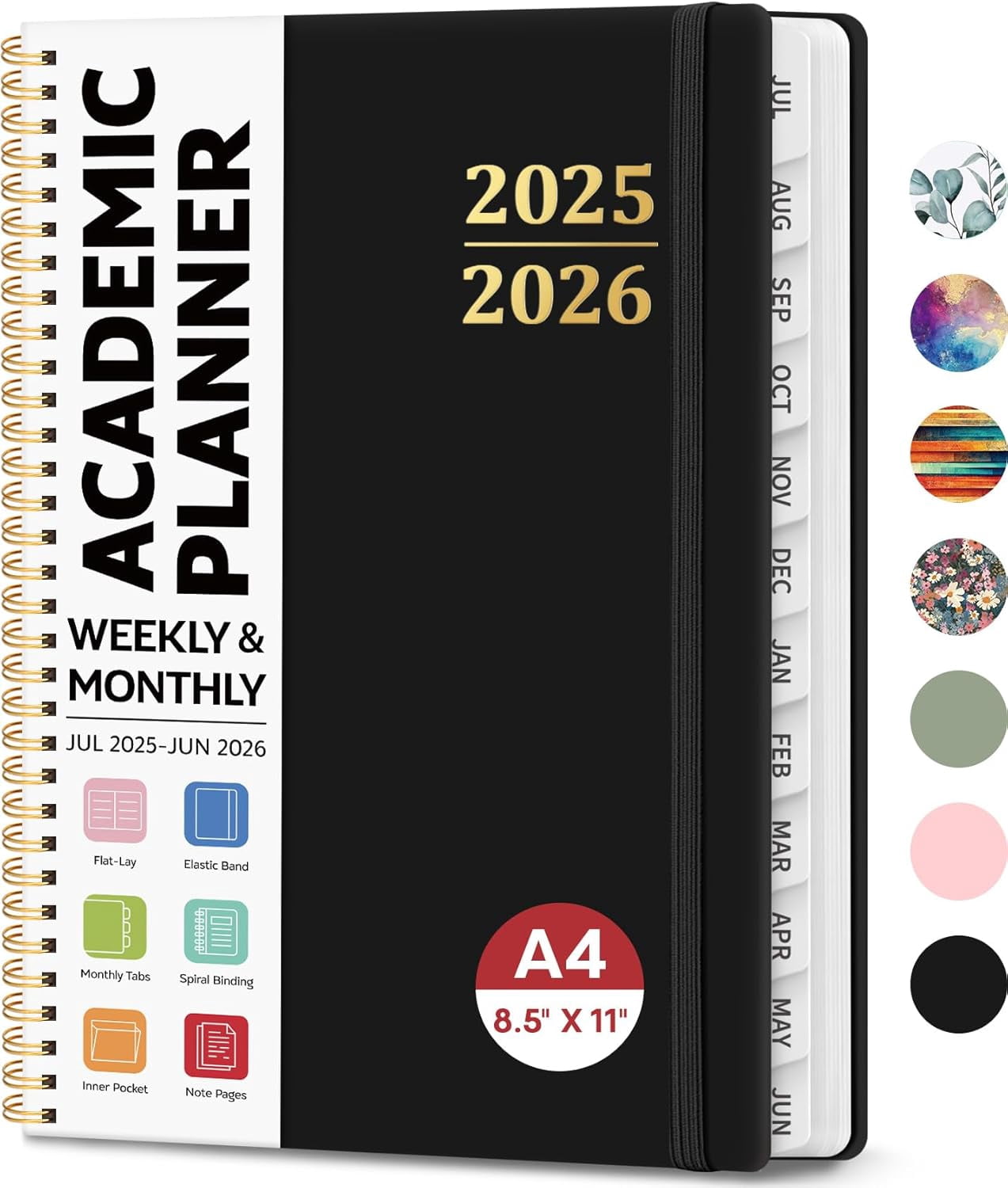 Academic Planner 2025-2026, Weekly and Monthly Calendar Planner Book ...