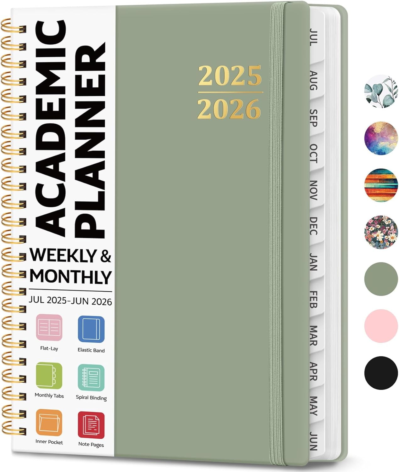 Academic Planner 2025-2026, Weekly and Monthly Calendar Planner Book ...