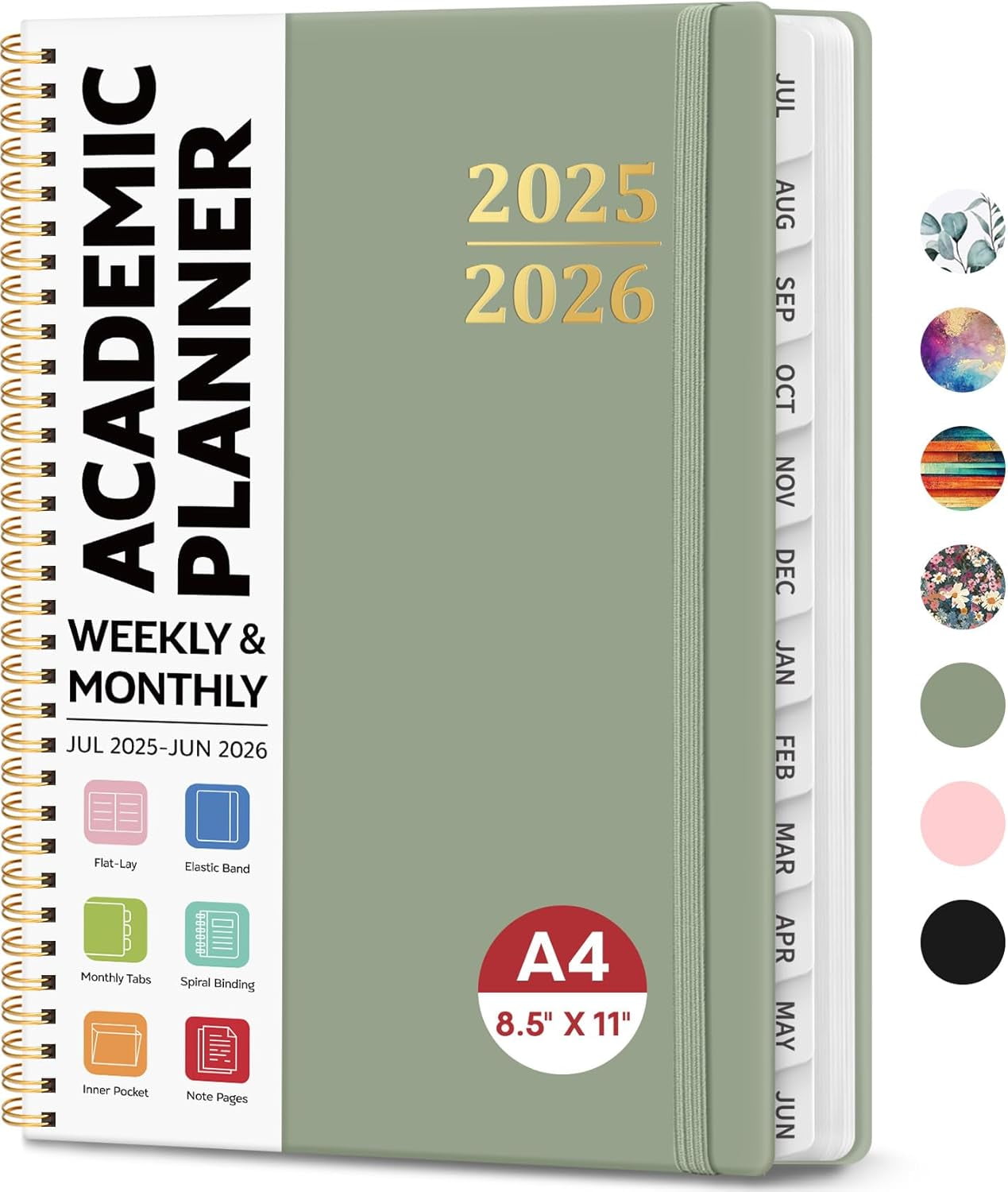 Academic Planner 2025-2026, Weekly and Monthly Calendar Planner Book ...