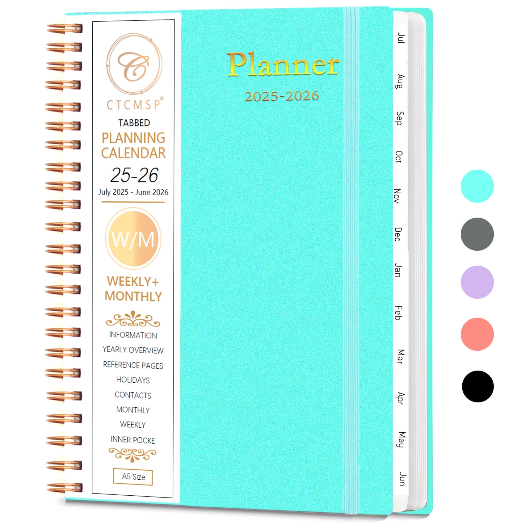 CTCOFFICE Academic Planner 2025-2026 Weekly & Monthly Notebook Jul 2025 ...