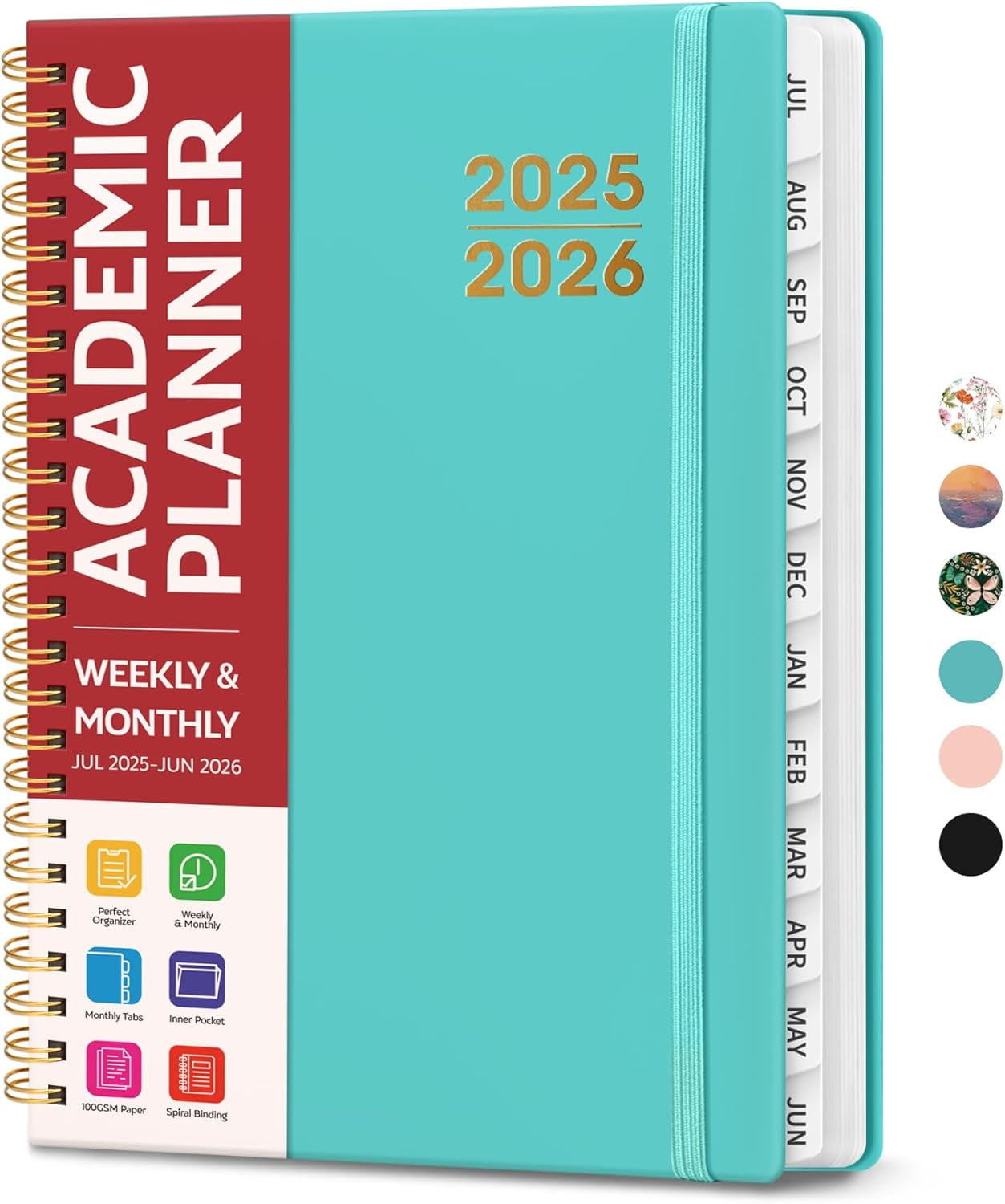 Academic Planner 2025-2026 For Women & Men, Monthly and Weekly Calendar ...