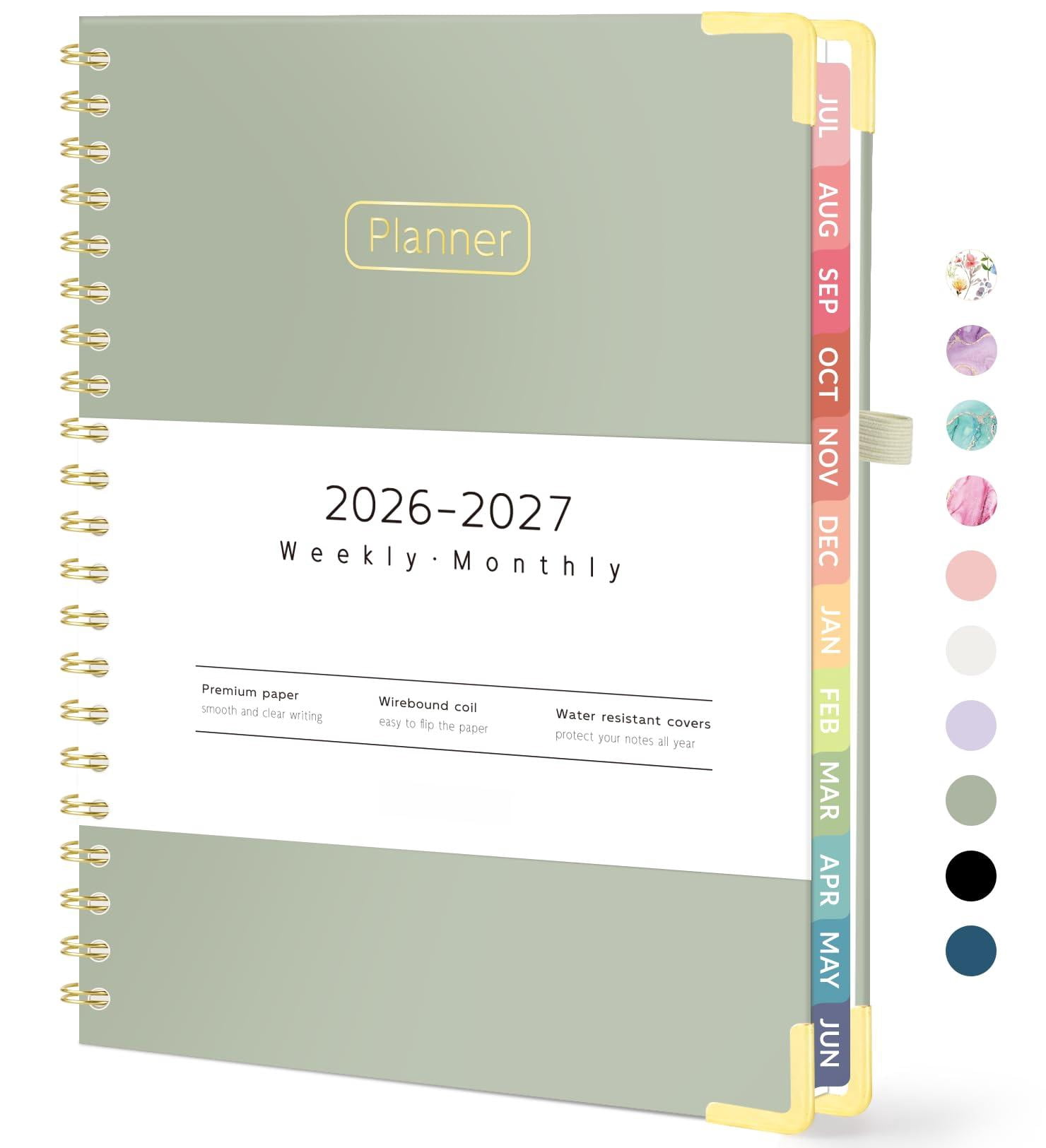 Academic Planner 2026-2027 Hardcover Calendar Weekly & Monthly July ...