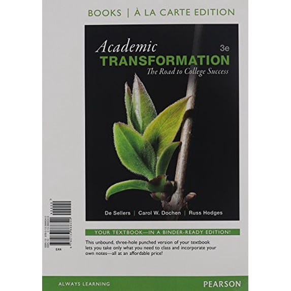 Pre-Owned Academic Transformation: The Road to College Success, (Loose ...