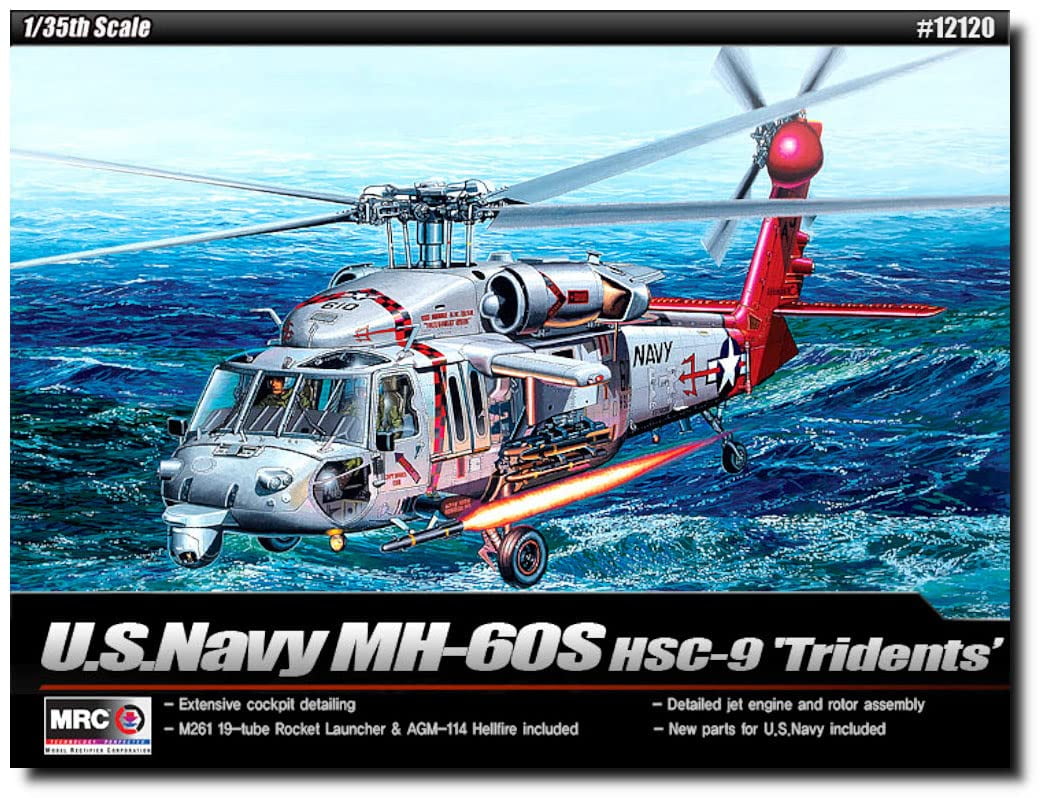 ACADEMY MH-60S HSC-9 "Tridents Model Kit , Navy - Walmart.com