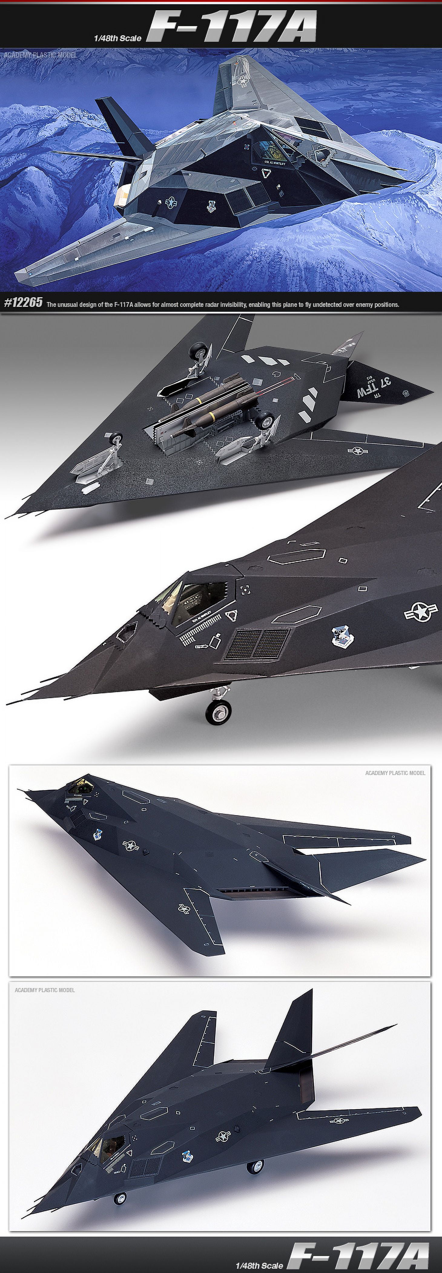 Academy 12265 1:48 F-117A Nighthawk Stealth Fighter - Walmart.com