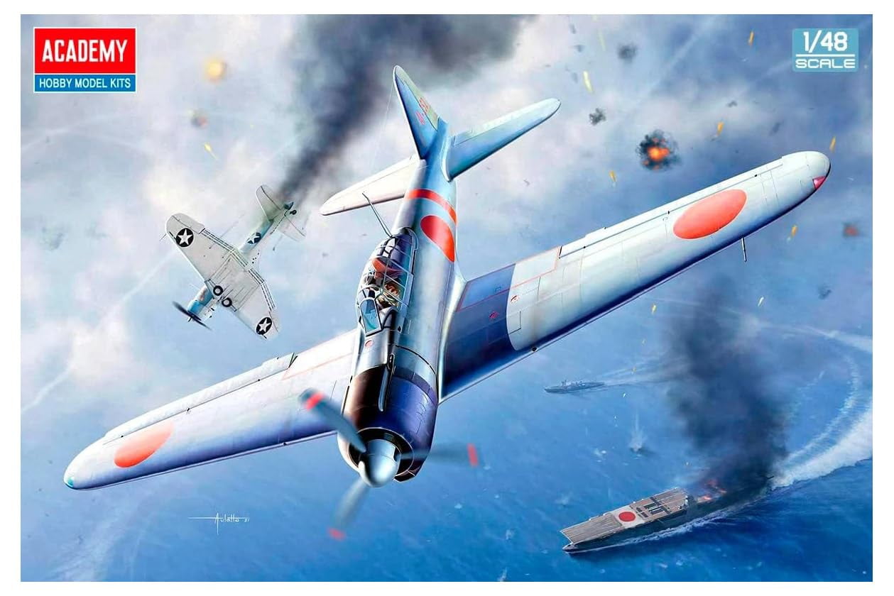 Academy 12352 1/48 Japanese Navy Zero Ship Fighter Airplane Type 21 ...