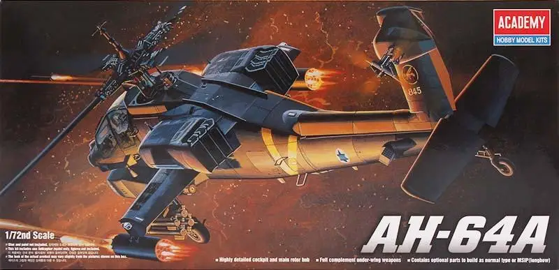 Academy 12488 1/72 AH-64A Apache gunship Model Kit - Walmart.com