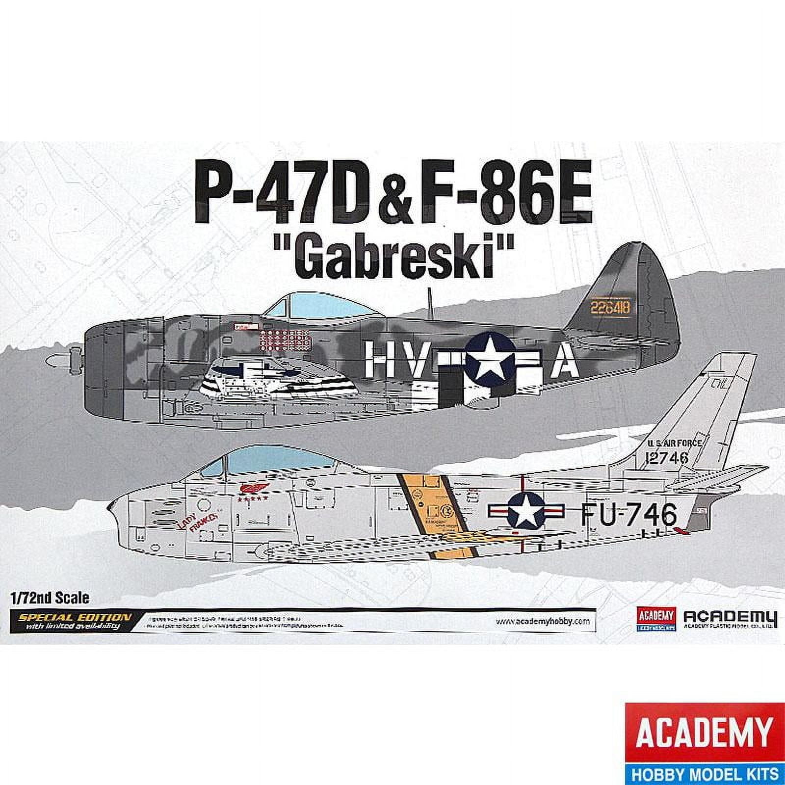 Academy 12530 1/72 P-47D & F-84E Gabreski - Plastic Model Airplane Kit ...