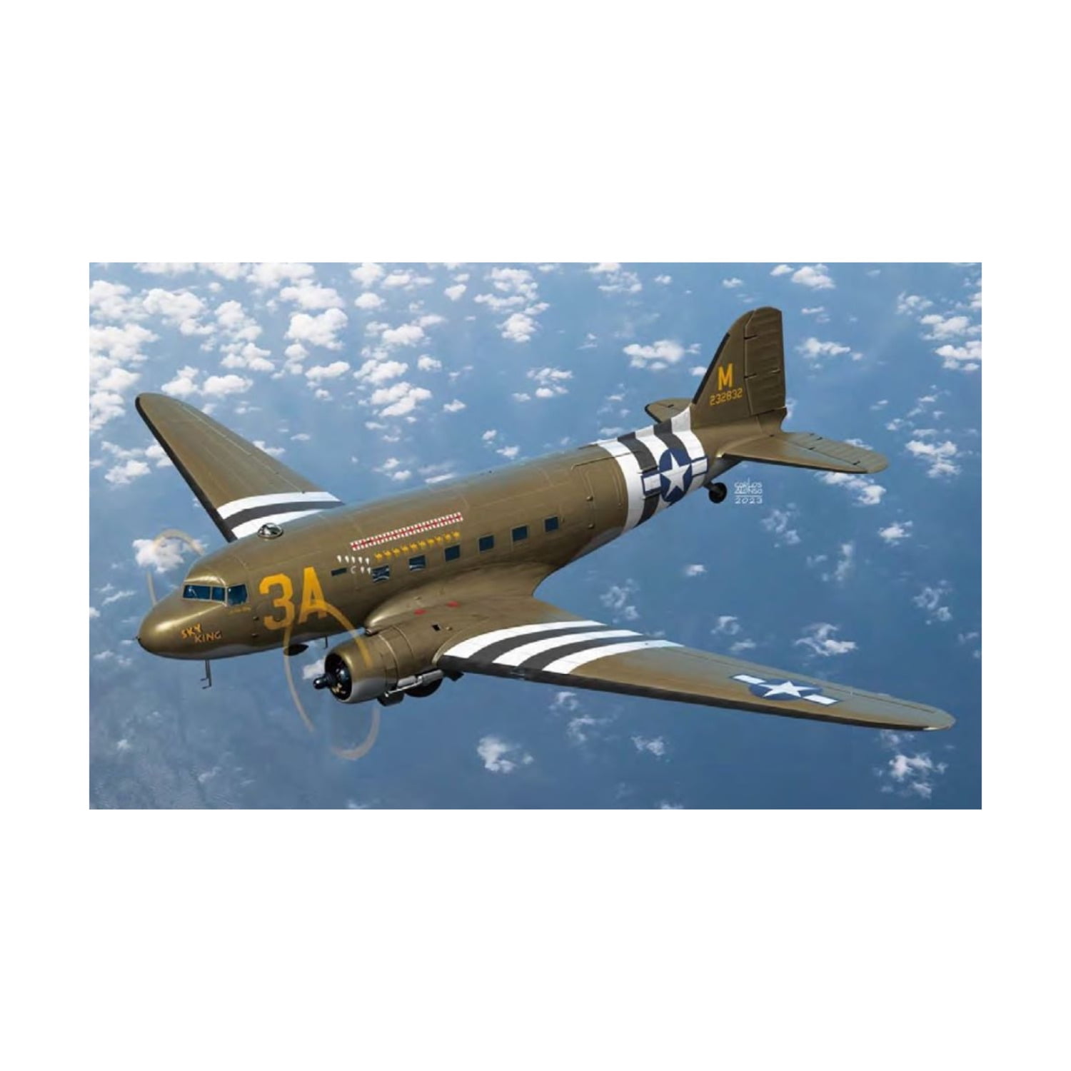 Academy 12633 USAAF Douglas C-47 Skytrain 1/144 Scale Plastic Model Kit ...