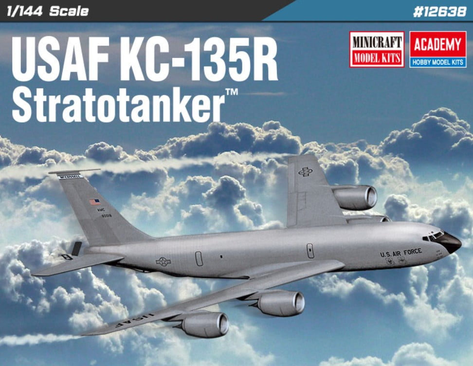 Academy 12638 US Air Force KC-135R Stratotanker 1/144 Scale Plastic Model Kit - Walmart.com