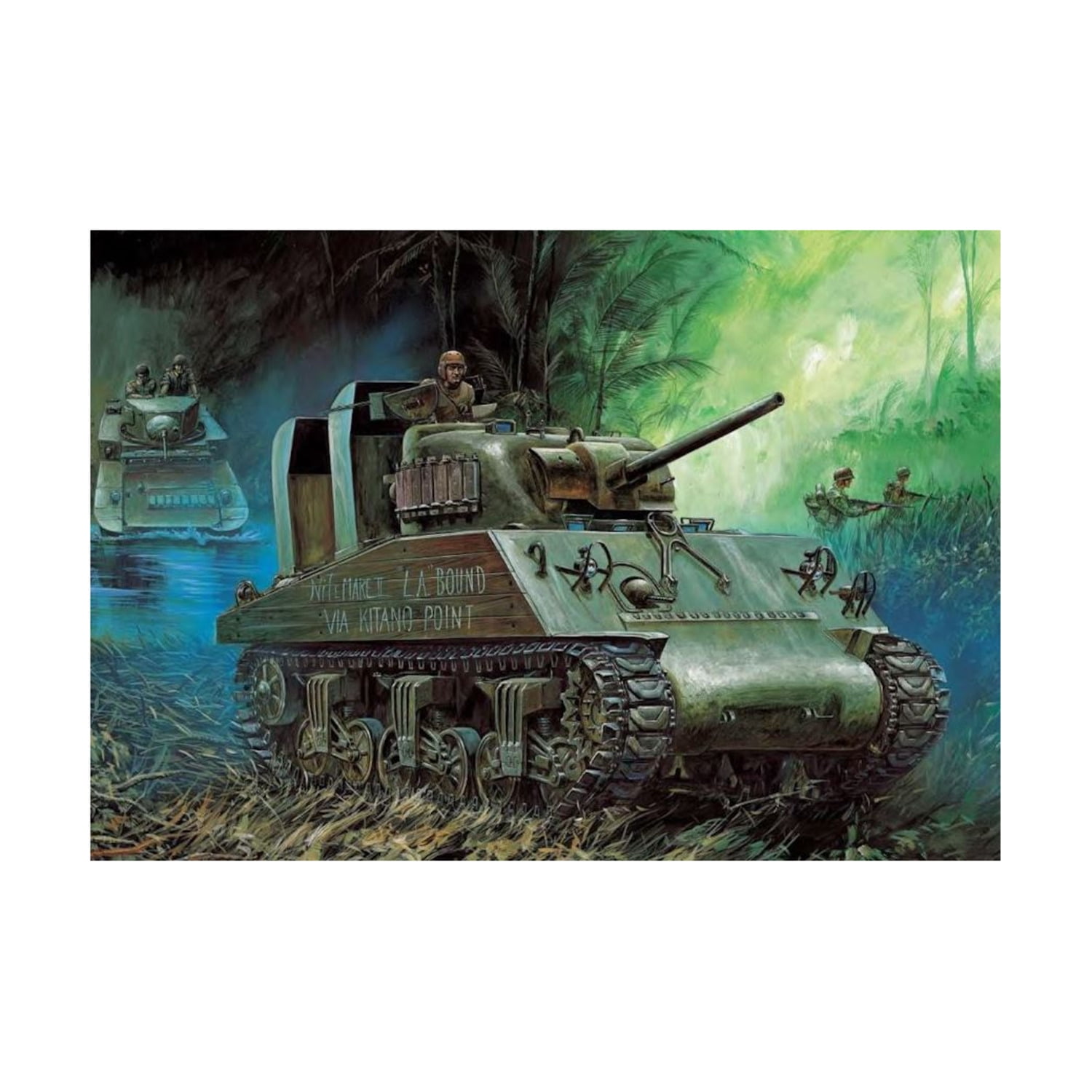 Academy 13562 USMC M4A2(75) Sherman 'Pacific Theater' 1/35 Scale Model ...