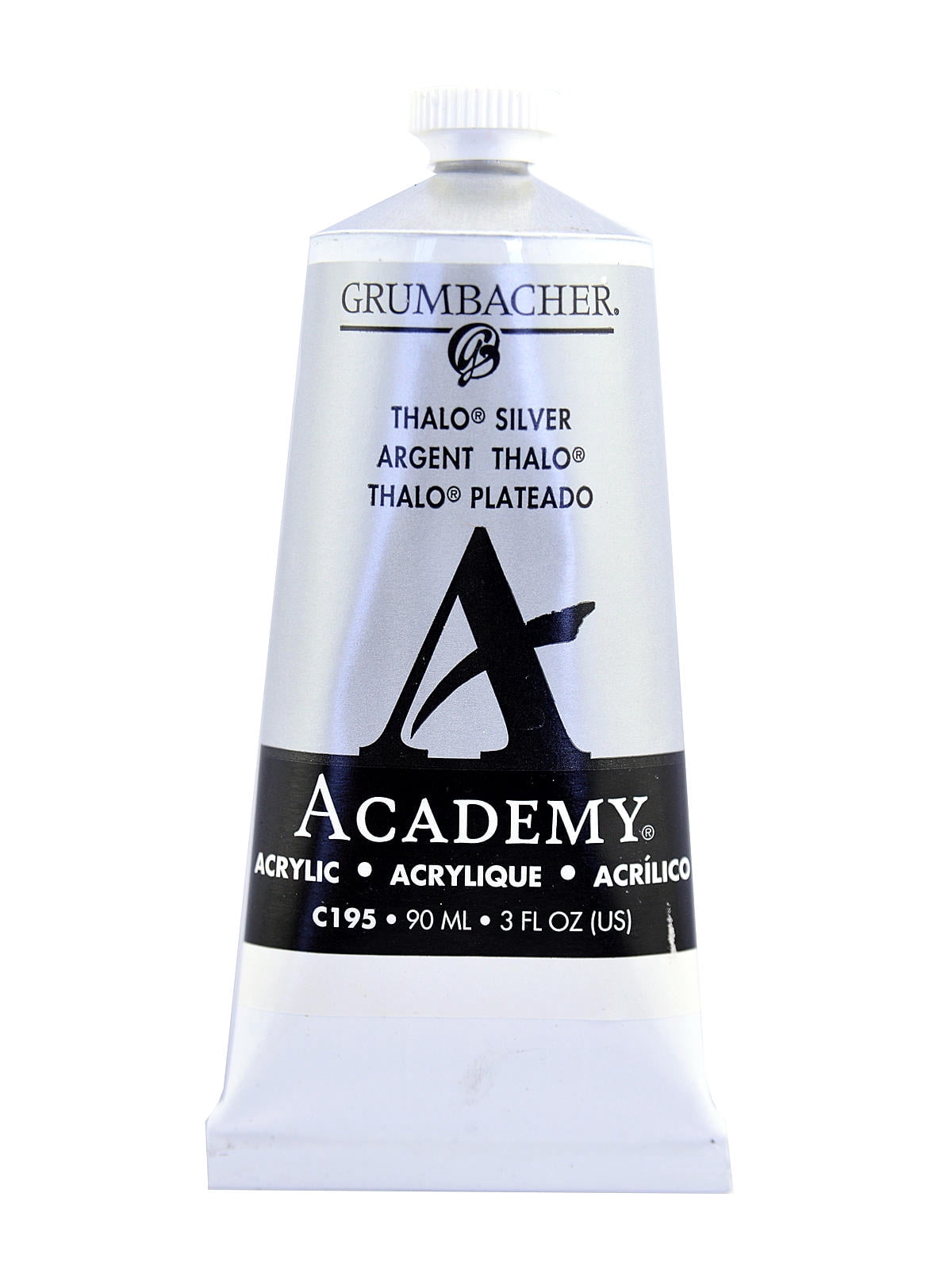 Academy Acrylic Colors thalo silver, 3 oz. (90 ml) (pack of 3 ...