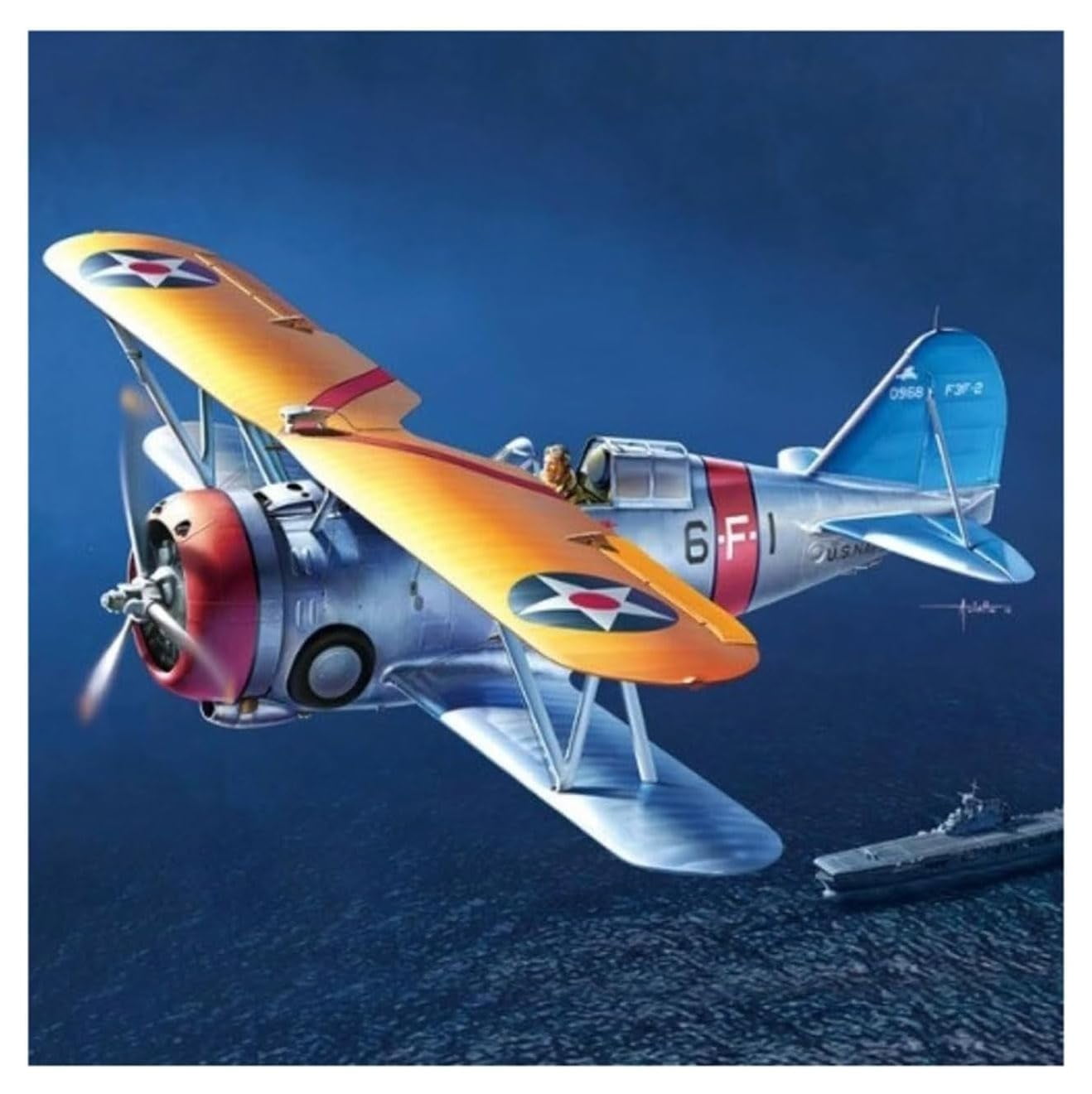Academy Models F3f-2 Vf-6 Fighting Six, Scale 1/48,Model Kits - Walmart.com