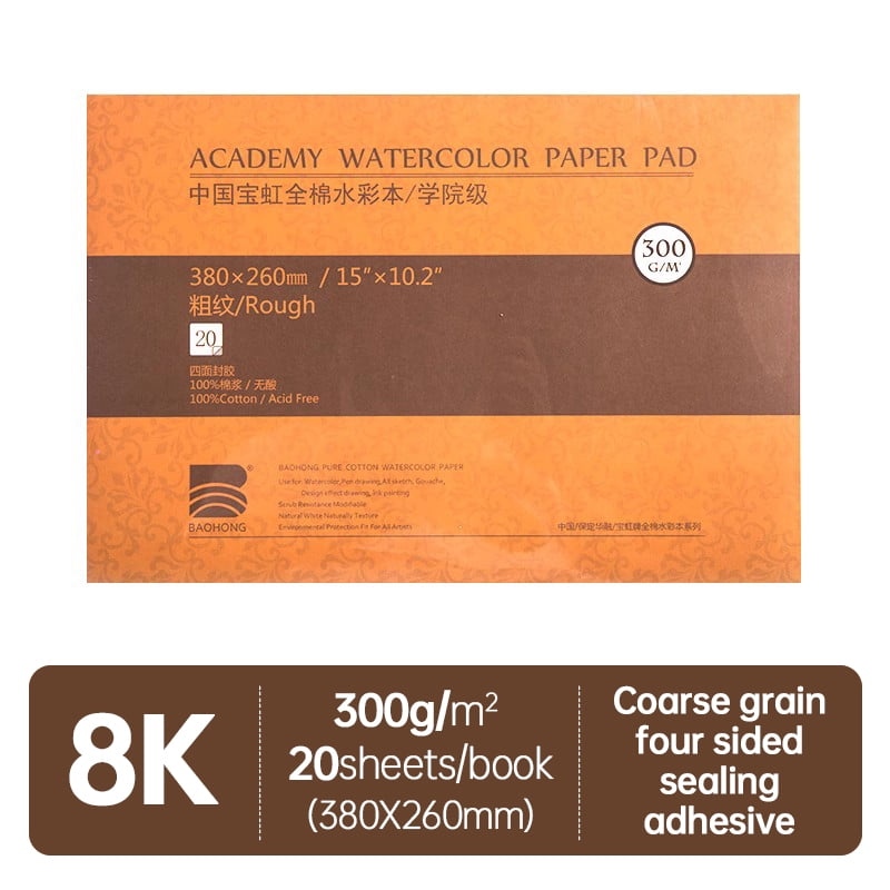 Academy Watercolor Book 100% Cotton Sketchbook 300g Drawing Paper 32K 16K 8K papel Para Acuarela ...