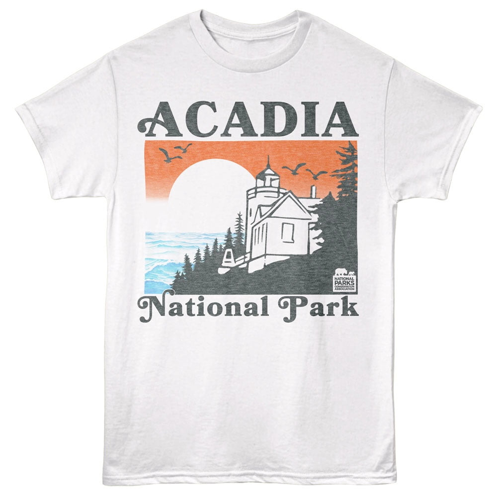Acadia Lighthouse Sunset Men's T Shirt (White, AdultL) - Walmart.com