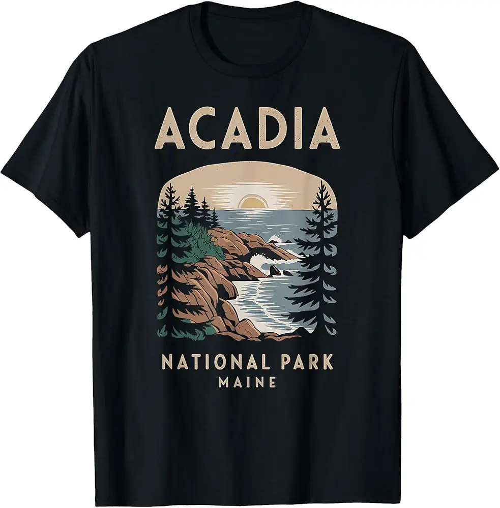 Acadia National Nature Park Maine Scenic Unisex T-Shirt up to Size 5XL ...
