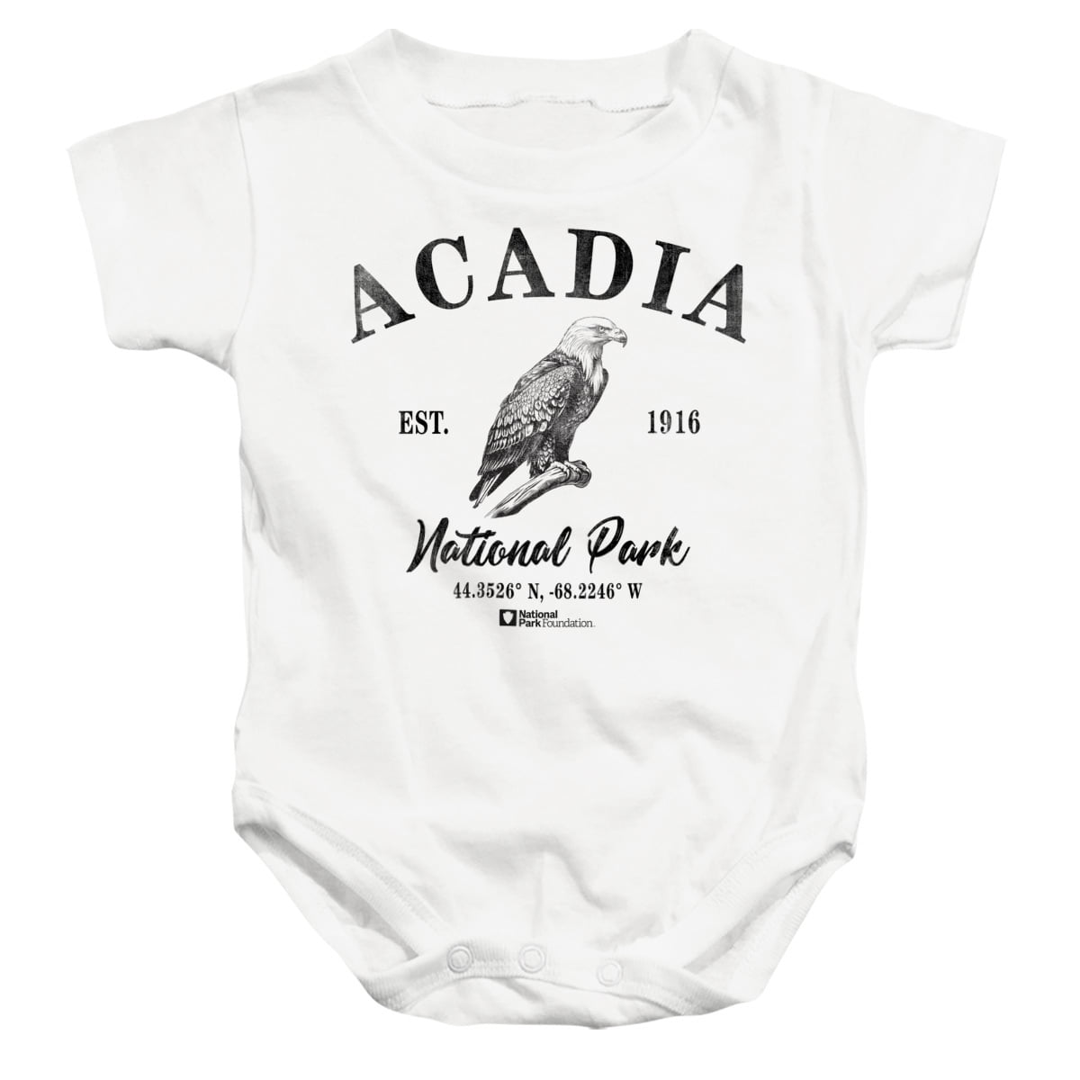 Acadia National Park Bald Eagle Icon Unisex Infant Snap Suit for Baby ...