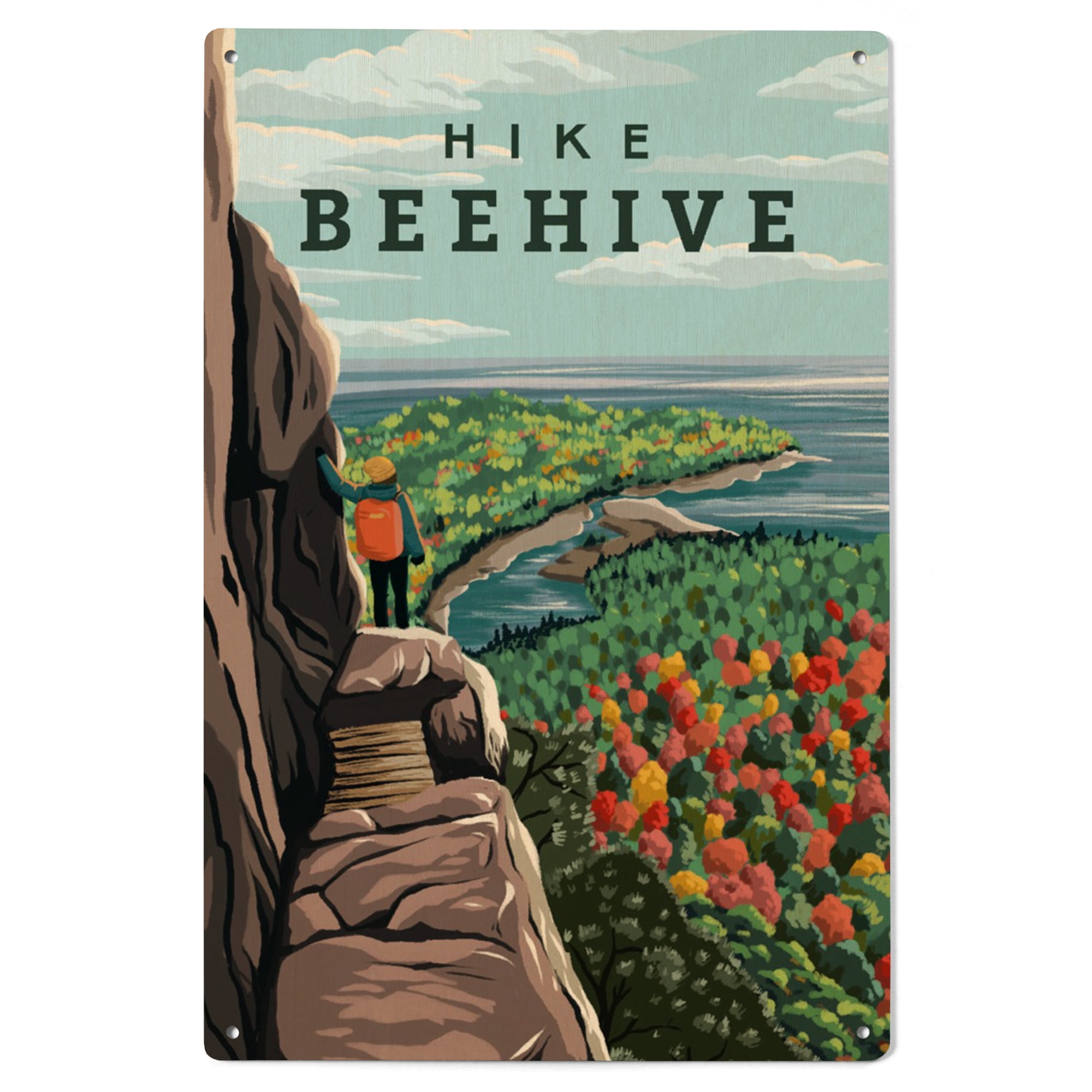 Acadia National Park, Maine, Hike Beehive, Fall, Illustration Birch ...