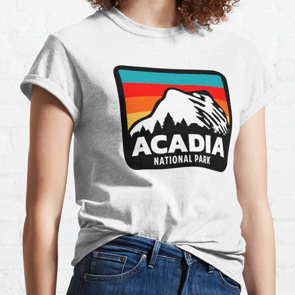Acadia National Park Maine Me Retro Vacation Classic T-shirt - Walmart.com