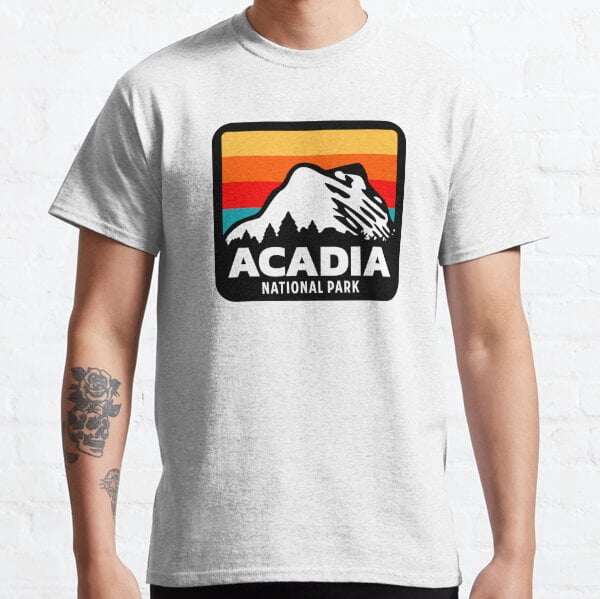 Acadia National Park Maine Me Retro Vacation Classic T-shirt - Walmart.com