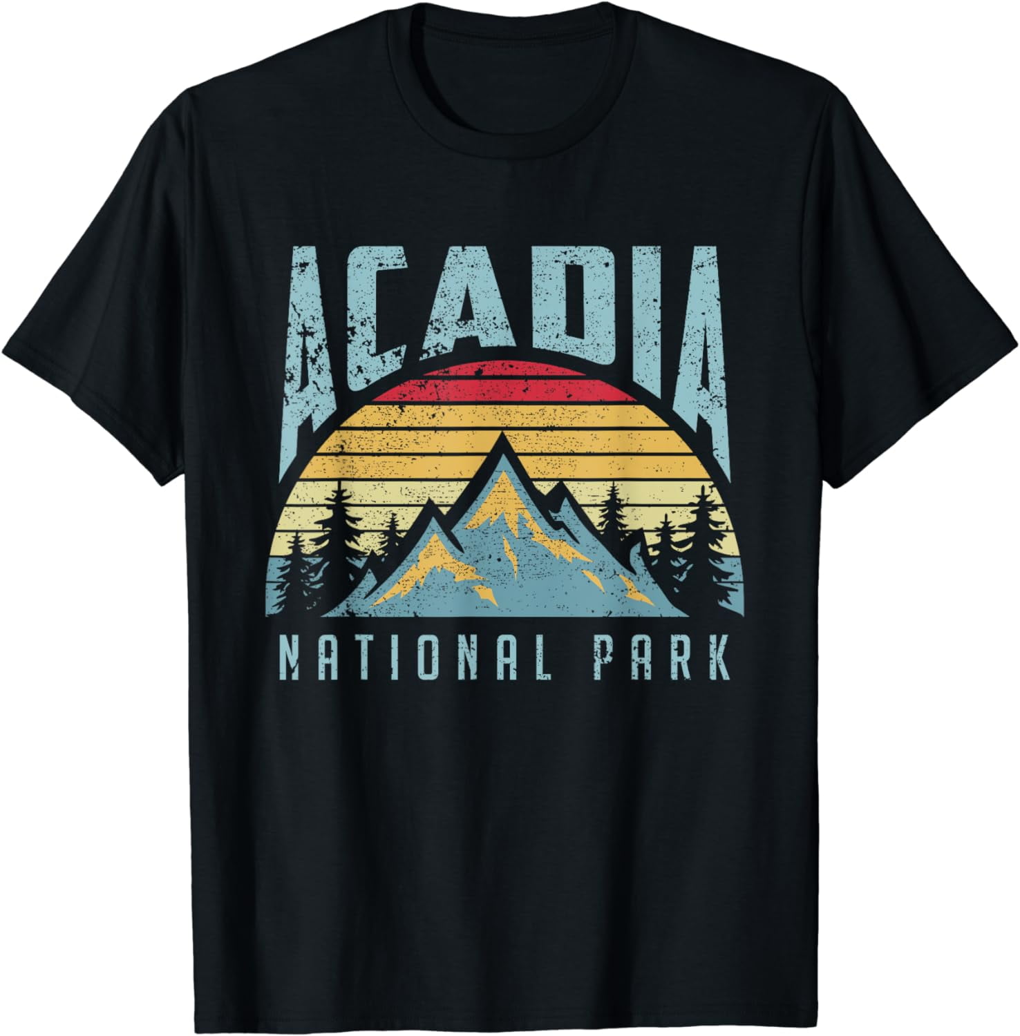 Acadia National Park Maine Mountains Retro T Shirt - Walmart.com
