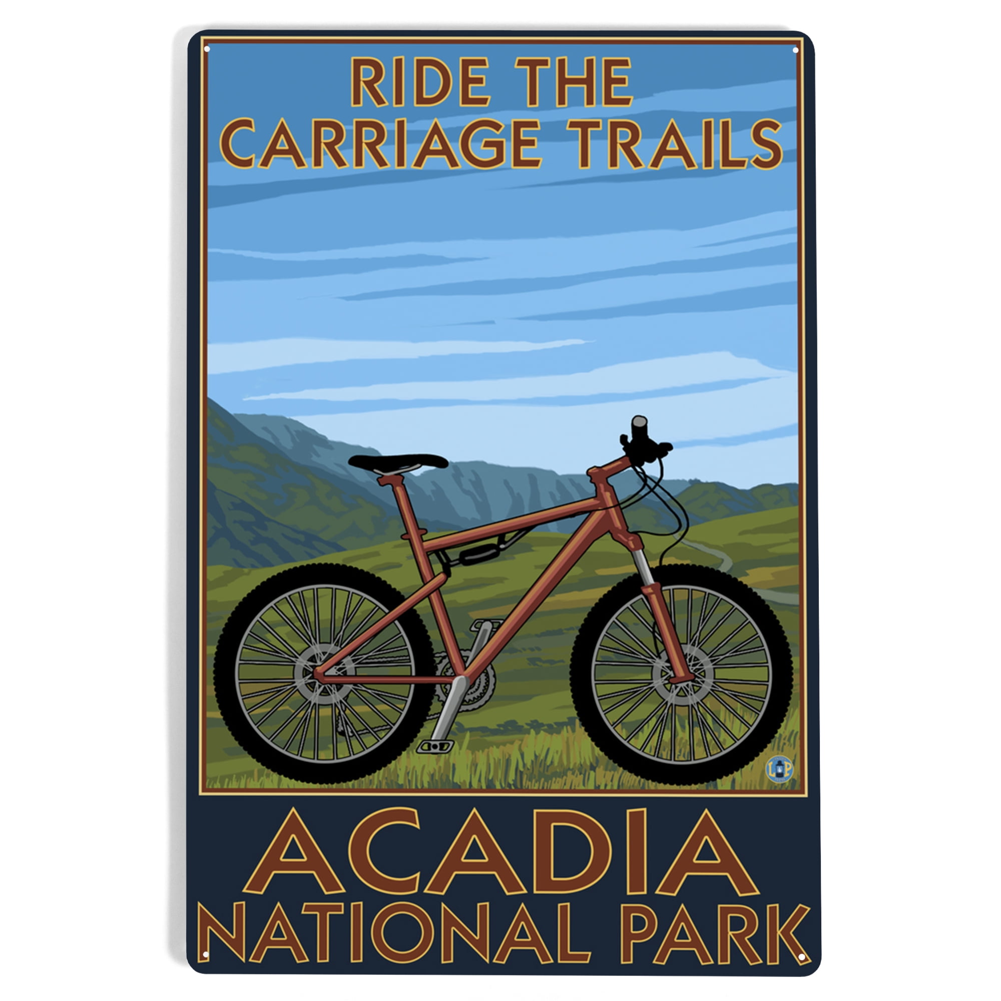 Acadia National Park, Maine, Ride the Carriage Trails (12x18 Aluminum ...