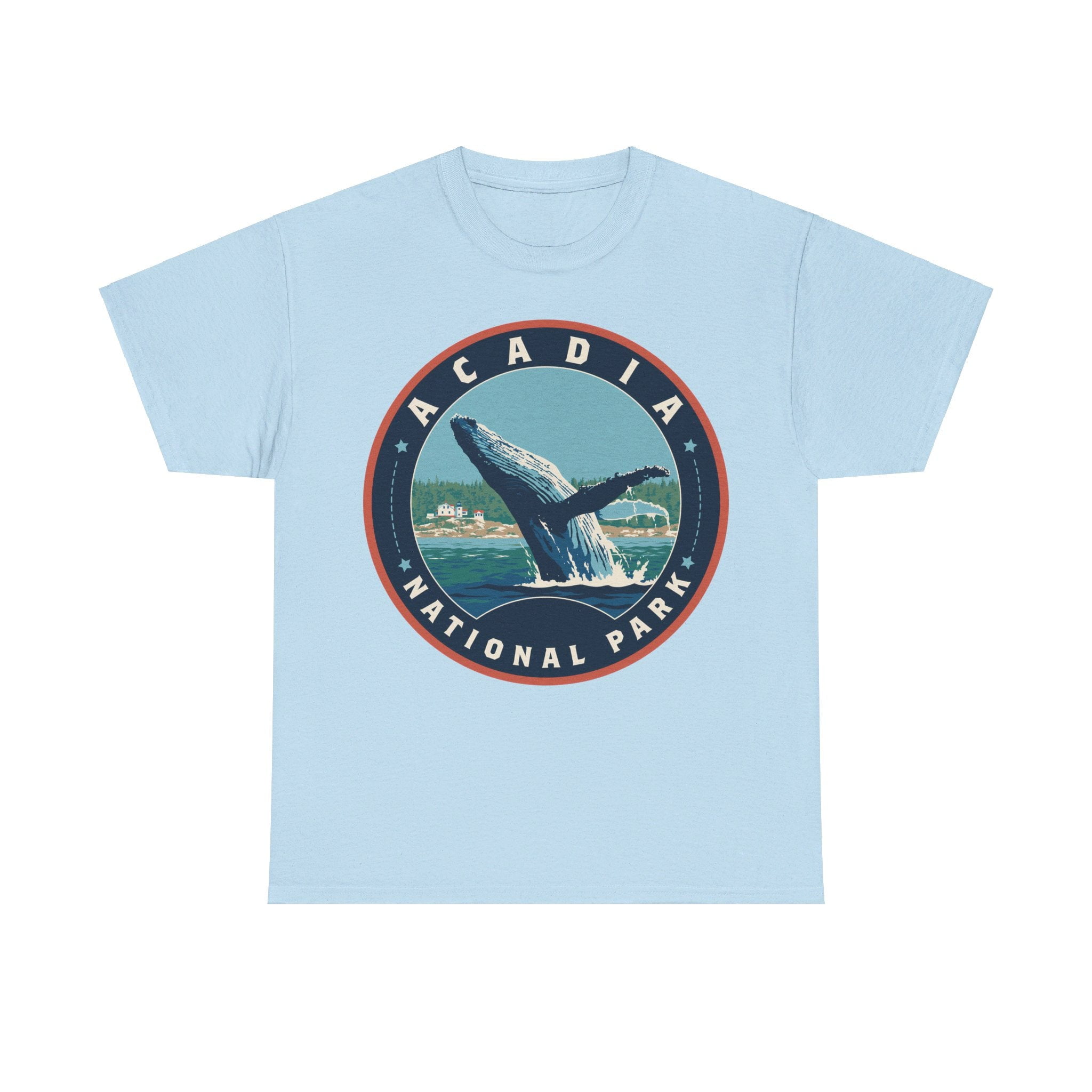 Acadia National Park Maine Round Logo T-shirt (LightBlue, 3XL ...