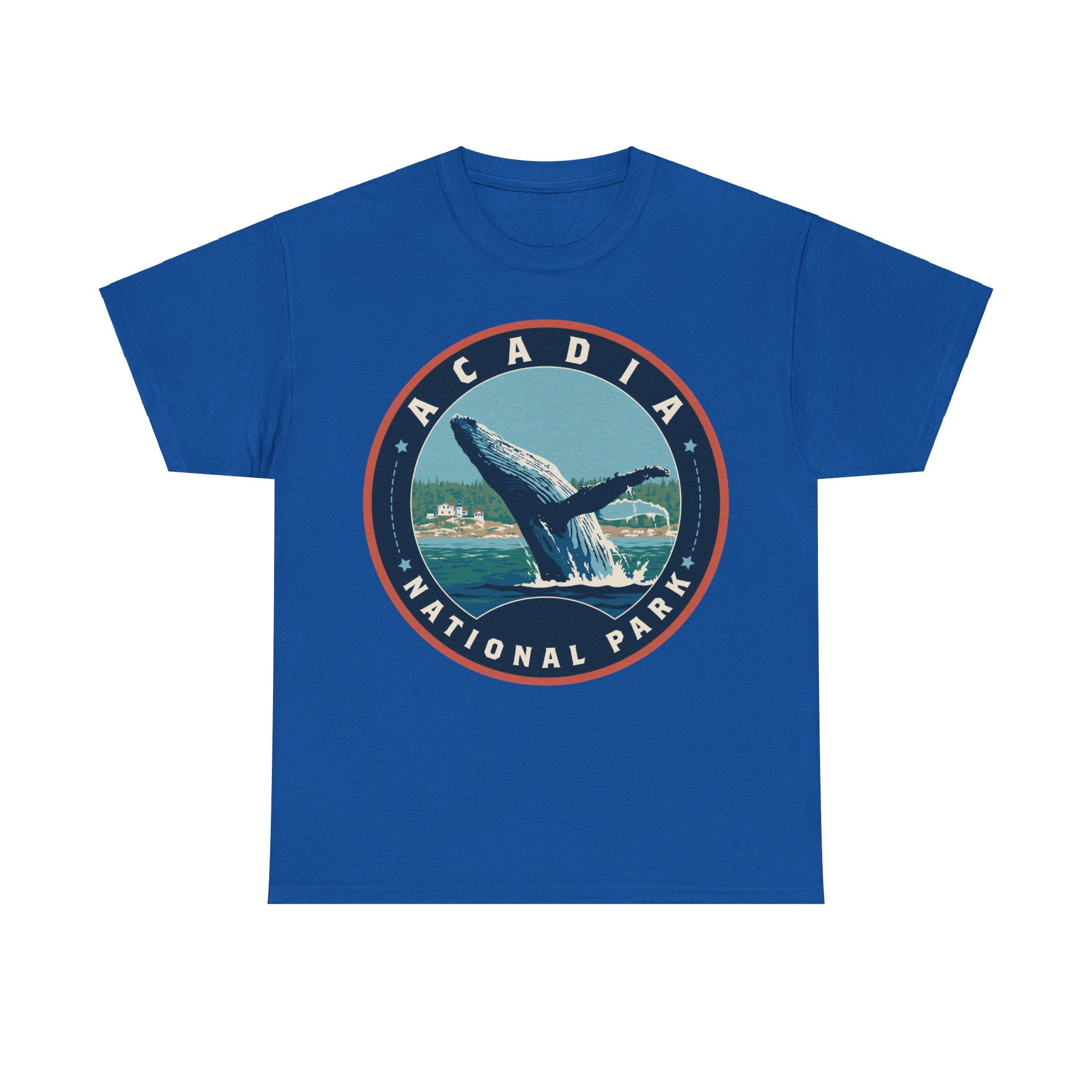 Acadia National Park Maine Round Logo T-shirt (Royal, S) - Walmart.com