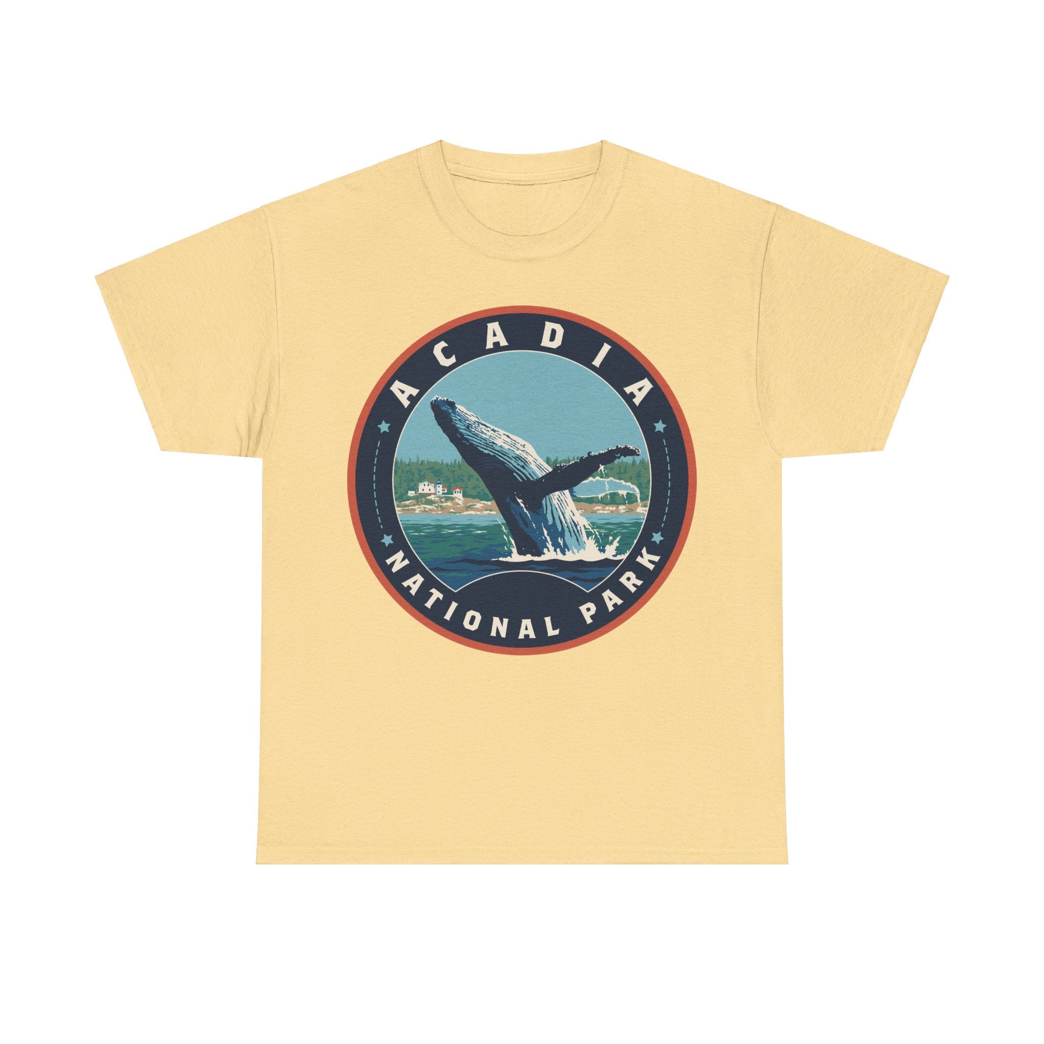 Acadia National Park Maine Round Logo T-shirt (YellowHaze, S) - Walmart.com