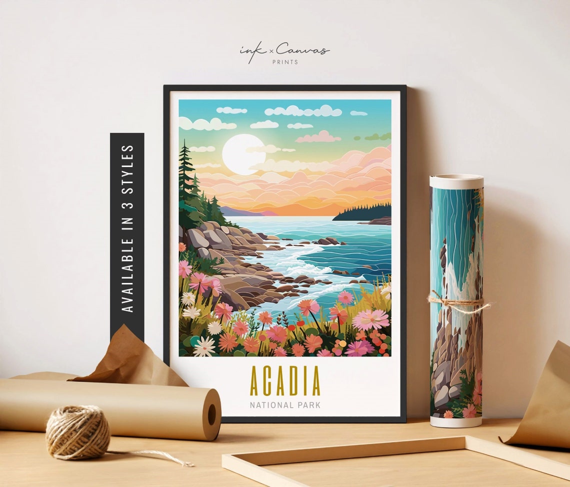 Acadia National Park Poster Acadia National Park Poster Nature Lovers ...