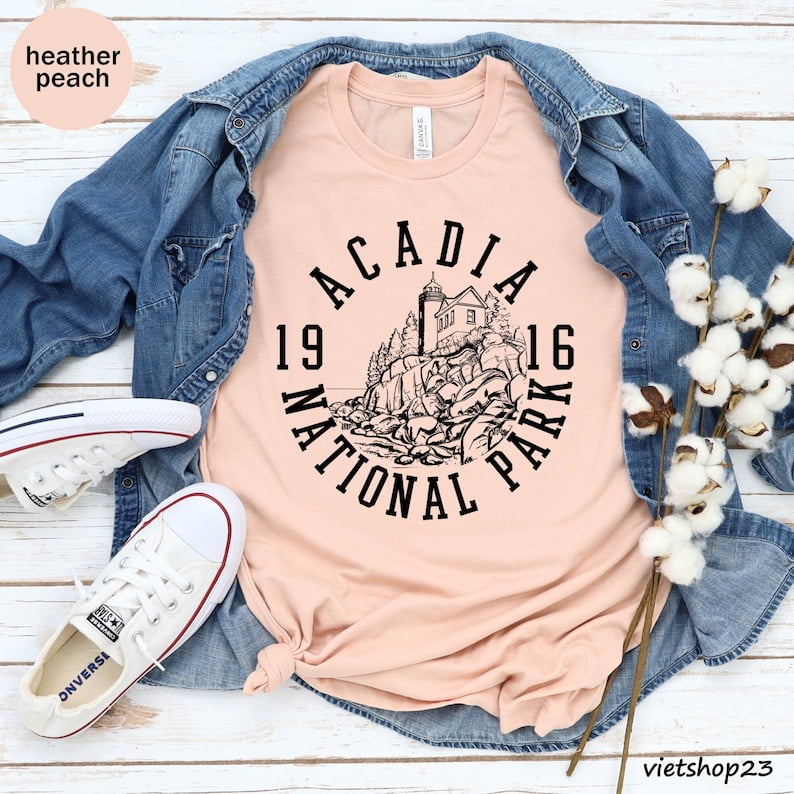 Acadia National Park Tee – Hiking, Camping Shirt, Maine Gift - Walmart.com