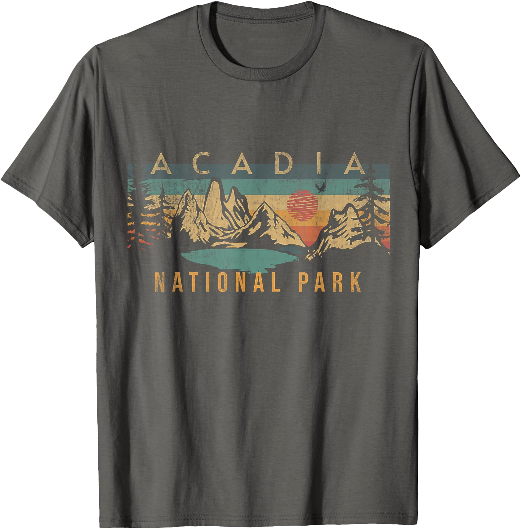 Acadia National Park Unisex T-Shirt for Men Women Kids Toddler,Charcoal ...