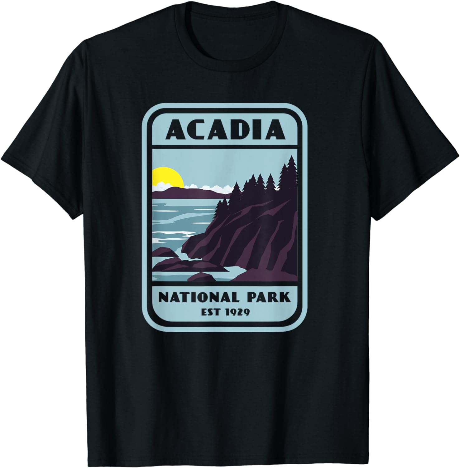 Acadia National Park Vintage Style Badge T-Shirt - Walmart.com
