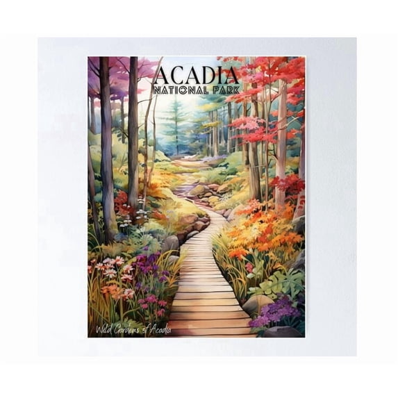 Acadia National Park Wild Gardens Of Acadia Poster Home Decor Office ...