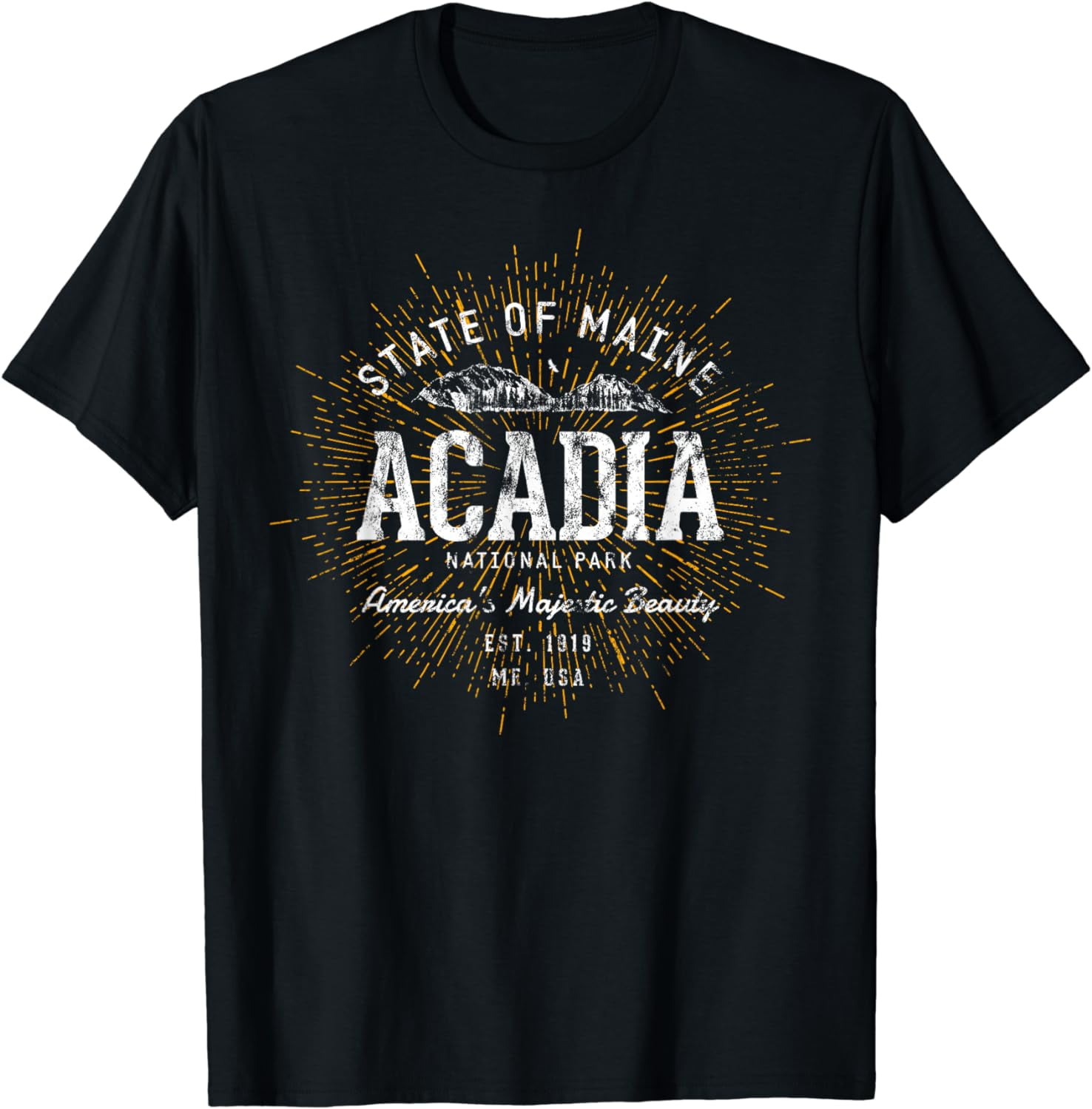Acadia Vintage Retro Acadia National Park T-Shirt - Walmart.com