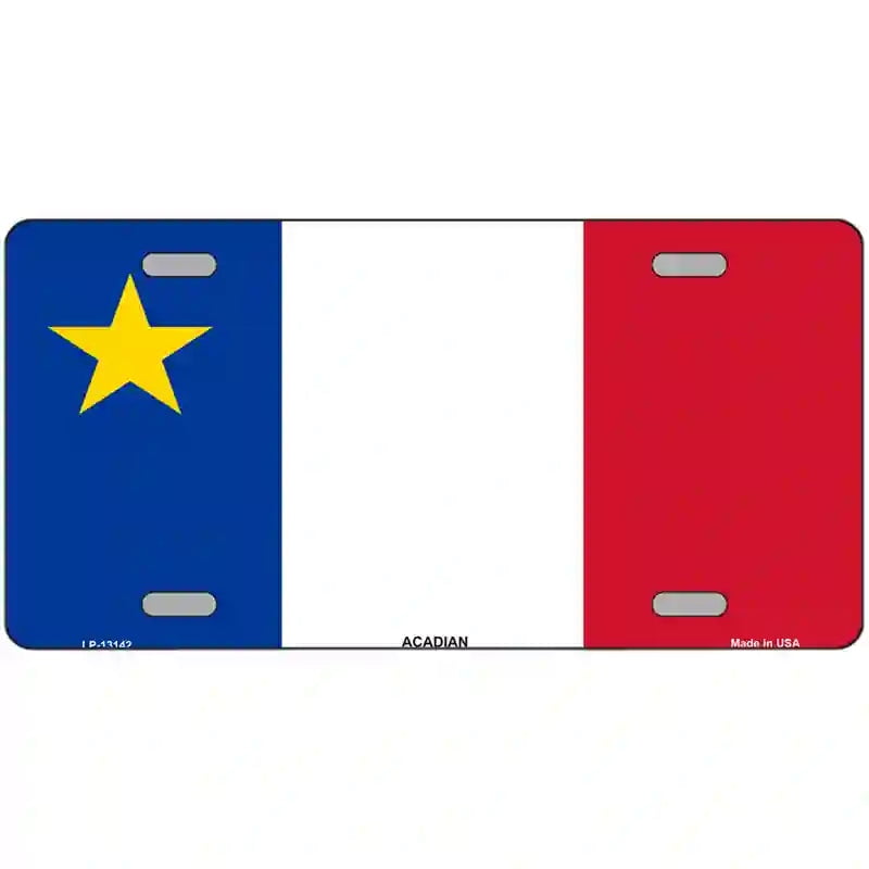 Acadian Canada Flag Novelty Metal License Plate 24" x 12" Large ...