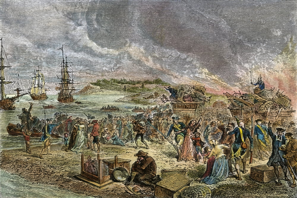 Acadian Expulsion, 1755. /Nthe Removal Of The Acadians From Nova Scotia ...