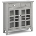 Simpli Home Acadian 36 inch Wide Solid Wood Rustic Entryway Storage ...