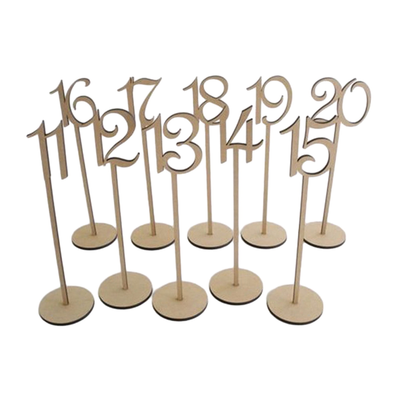 Acahhotxx 1 Set Wooden Table Signs Tabletop Number Display with Holder ...