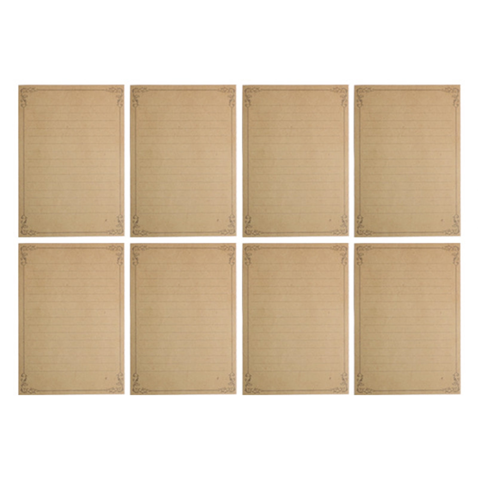 Acahhotxx 8 Sheets Vintage Letter Paper Retro Writing Paper Lined ...