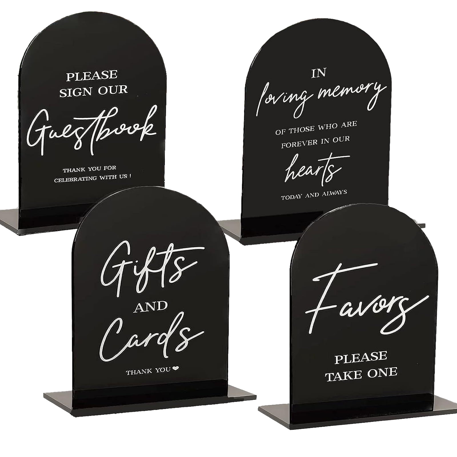 Acahhotxx Acrylic Wedding Reception Signs Table Decorations Signs with ...