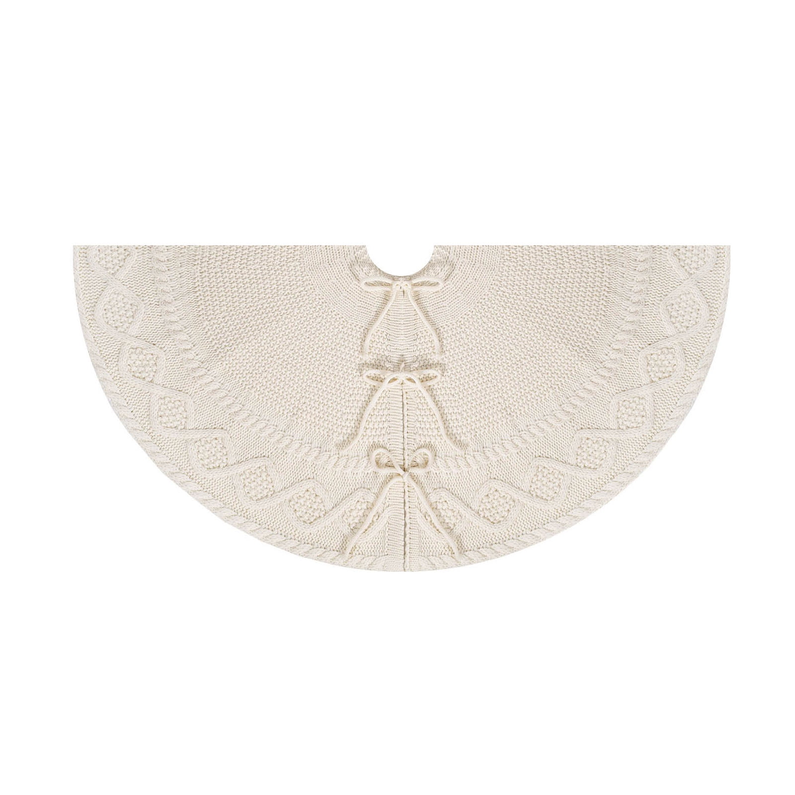 Acahhotxx Adjustable Size Christmas Tree Base Rings Handmade White Tree ...