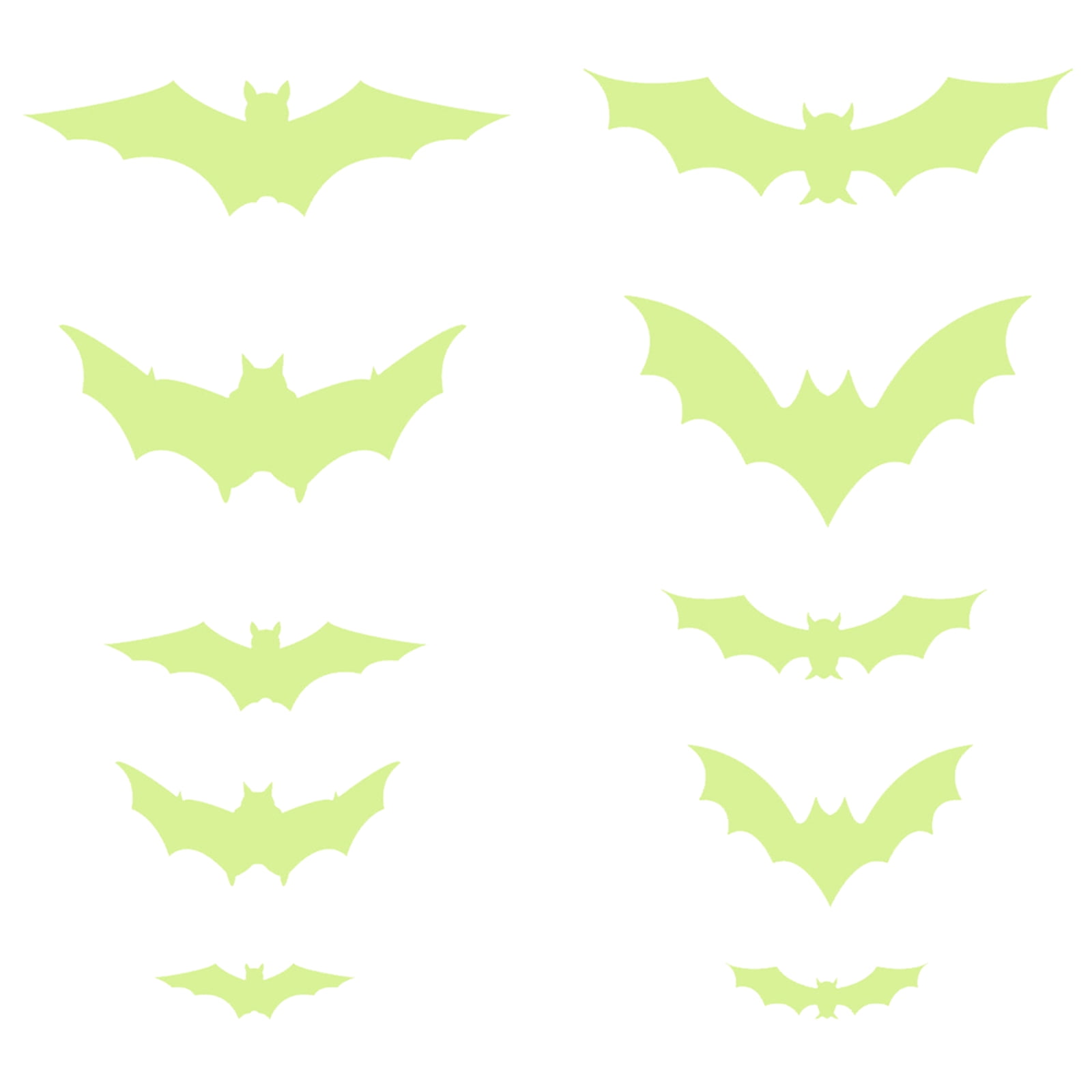 Acahhotxx Bat Stickers, Pack of 12 Horror Halloween Bat Wall ...