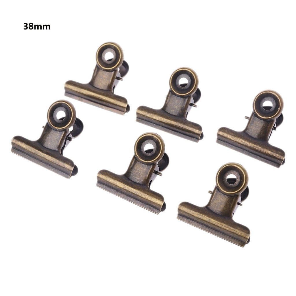 Acahhotxx Binder Clip, 6pcs Stainless Steel Letter Paper Photo File ...