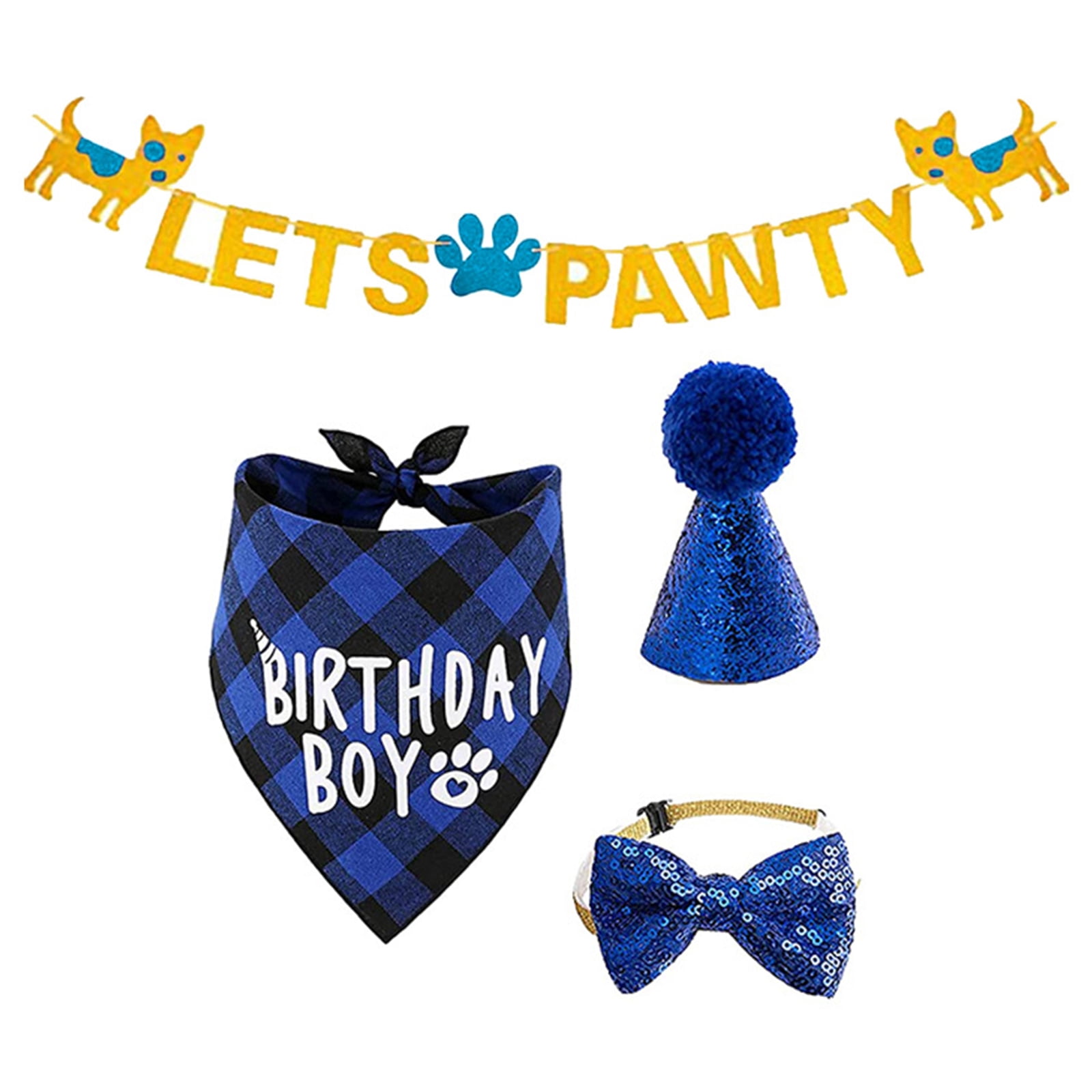 Acahhotxx Birthday Banners, Dog Birthday Dress Puppy Birthday Party ...