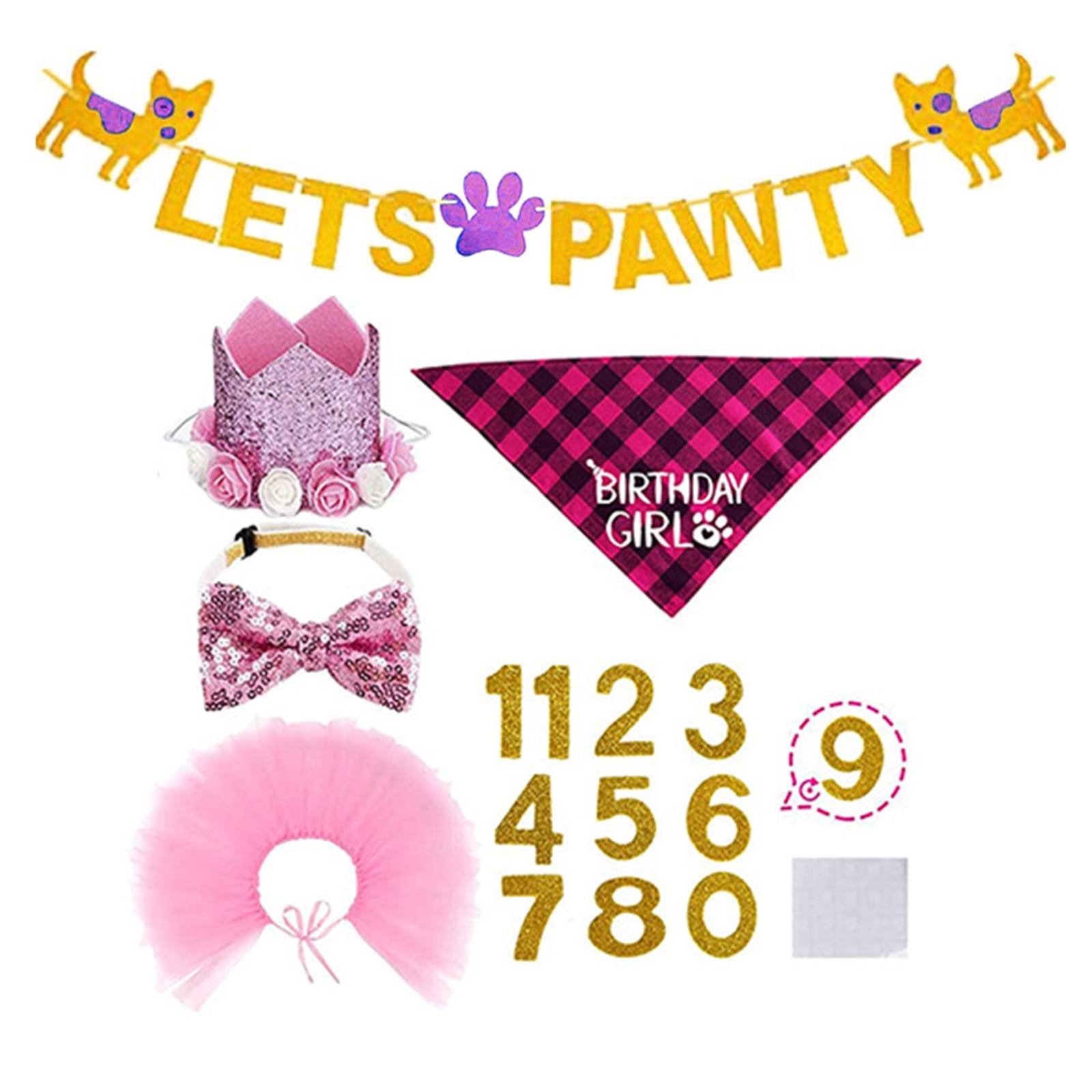 Acahhotxx Birthday Banners, Dog Birthday Dress Puppy Birthday Party ...
