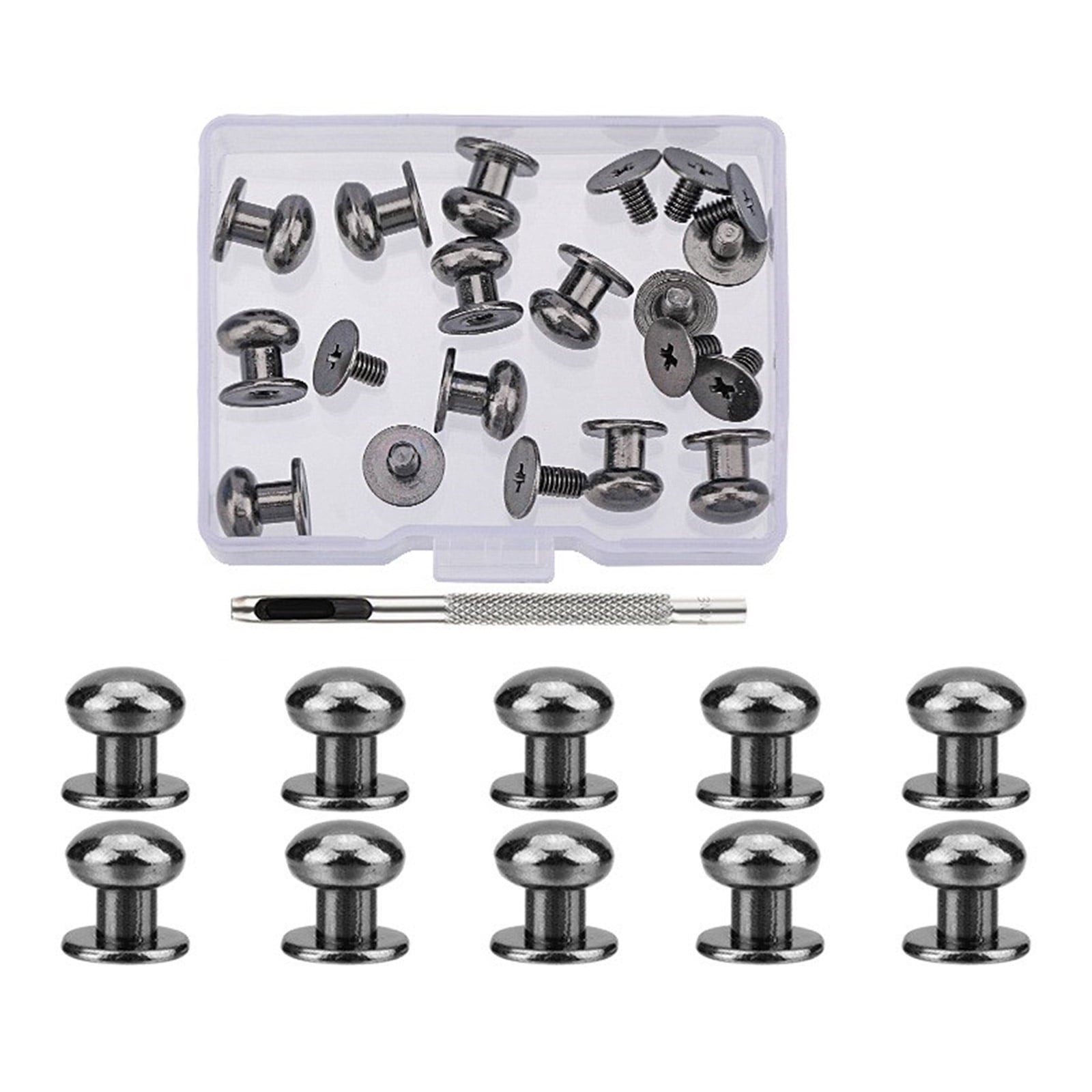 Acahhotxx Button Stud, 4MM 7MM 8MM Round Head Button Studs for Leather ...