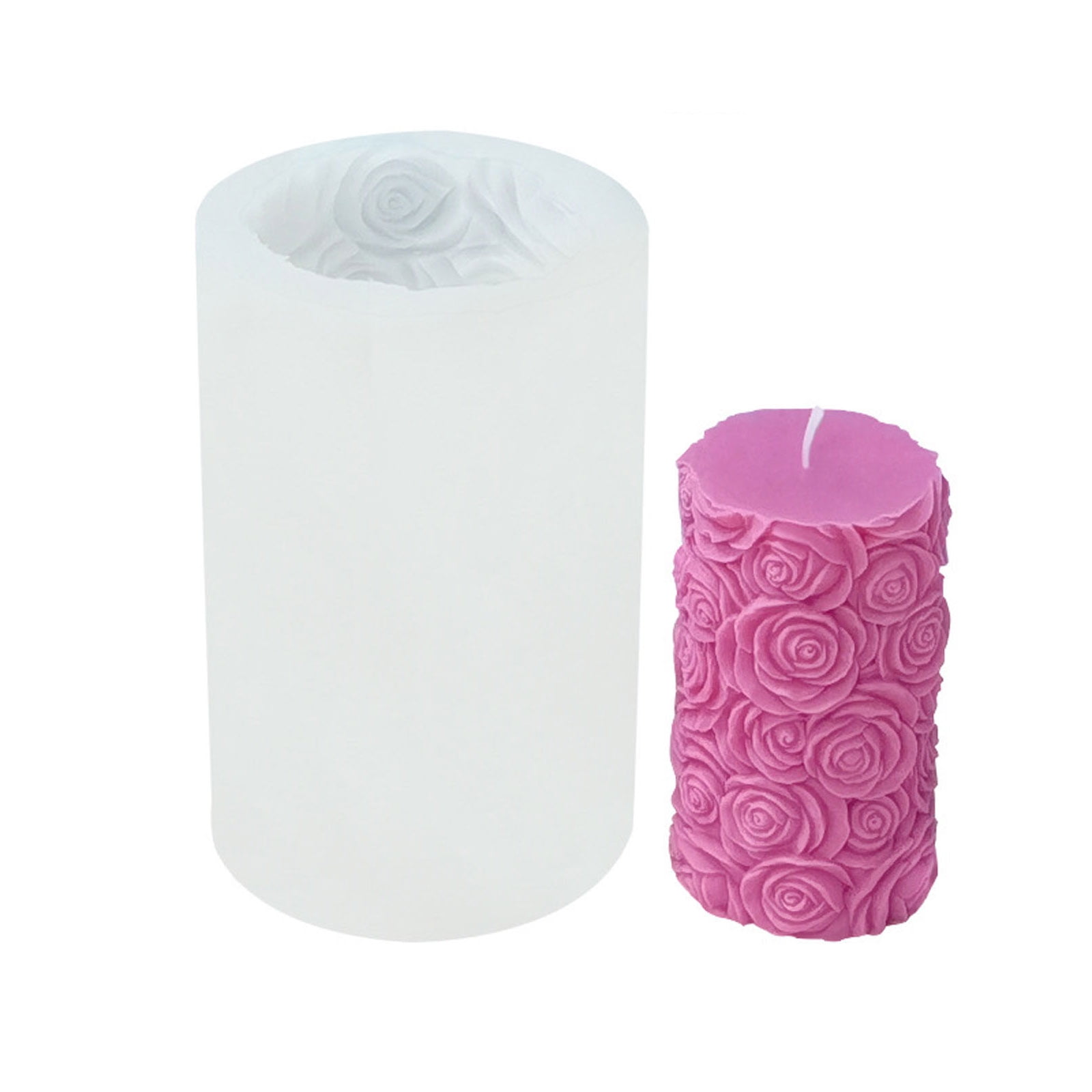 Acahhotxx Candles Molds, 3D Cylinder Silicones Candle Molds for Epoxy ...