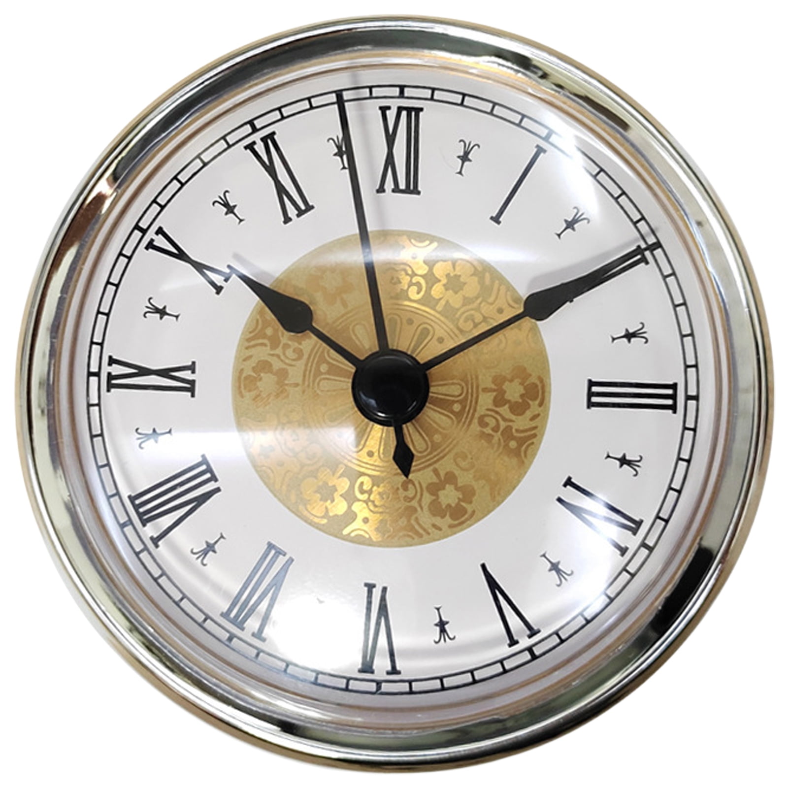 Acahhotxx Clock Insert, Elegant Round Clock Insert With Roman/Arabic ...