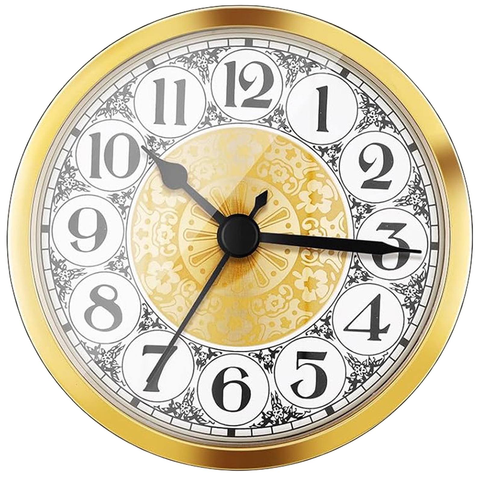 Acahhotxx Clock Insert, Elegant Round Clock Insert With Roman/Arabic ...